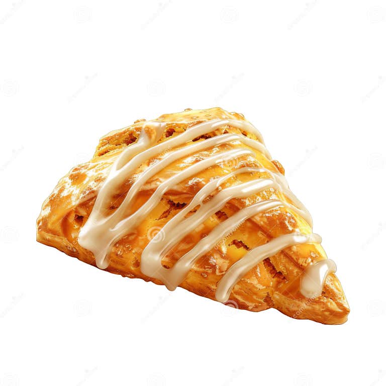 A Glazed Pastry with a Triangular Shape Stock Illustration ...