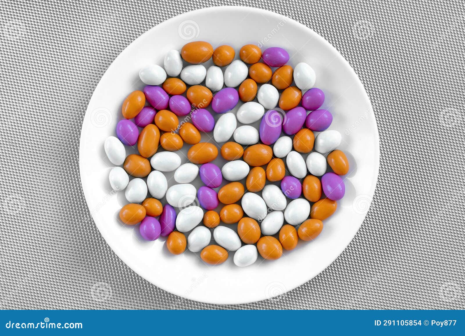 Glazed Peanuts of Different Colors on a Plate. Multicolored Peanuts ...