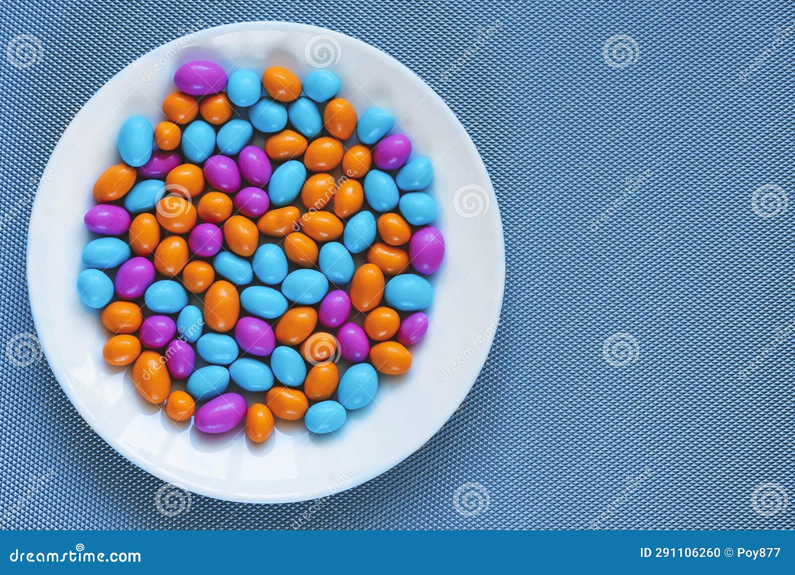 Glazed Peanuts of Different Colors on a Plate. Multicolored Peanuts ...