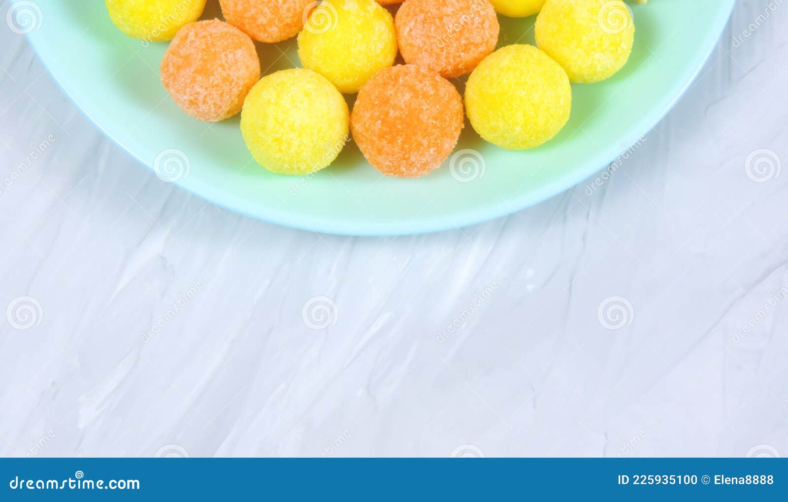 Glazed Peanuts of Different Colors on a Plate, White Background ...
