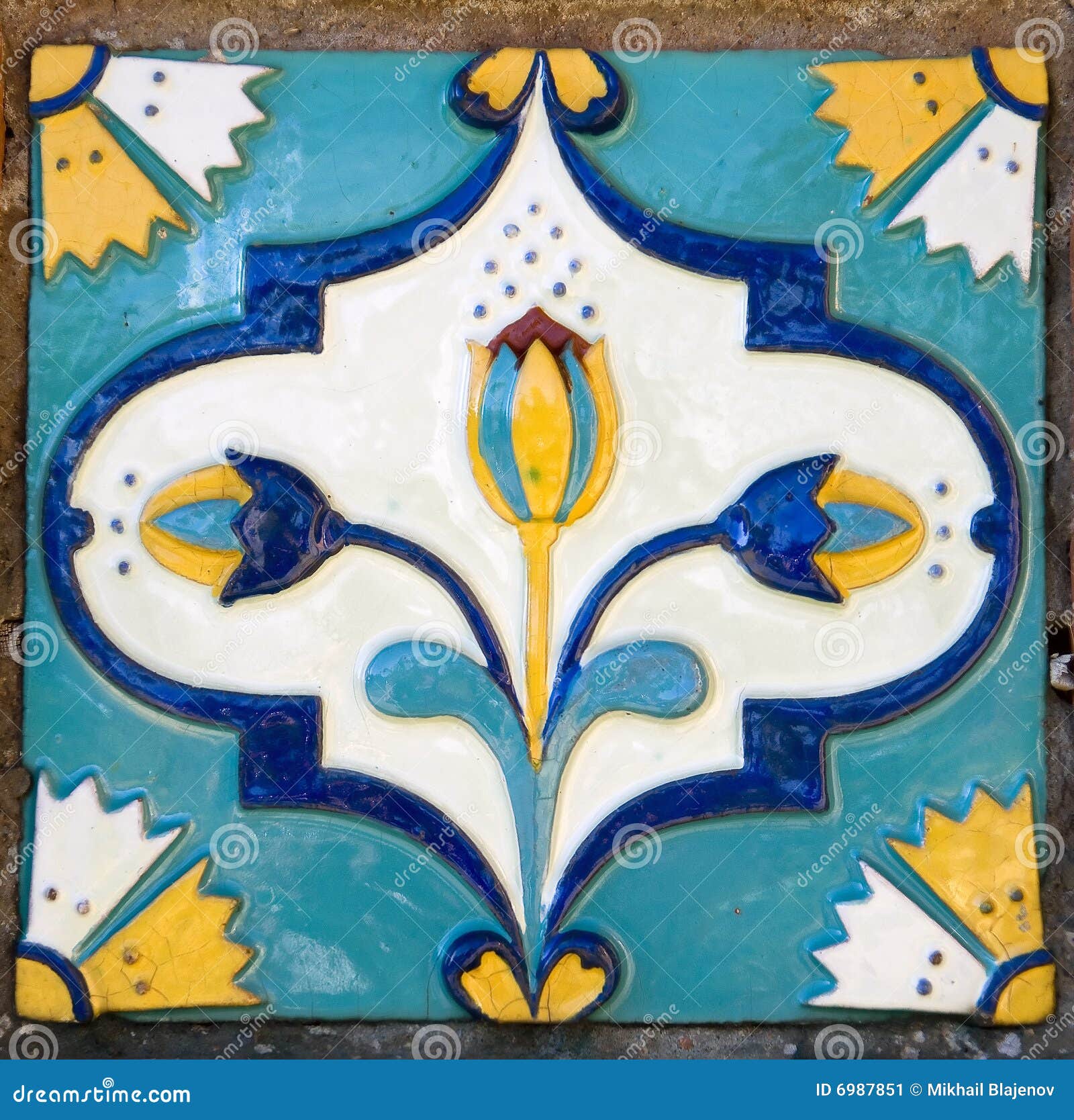 Glazed tile 4 stock image. Image of ornamental, bright - 6987851