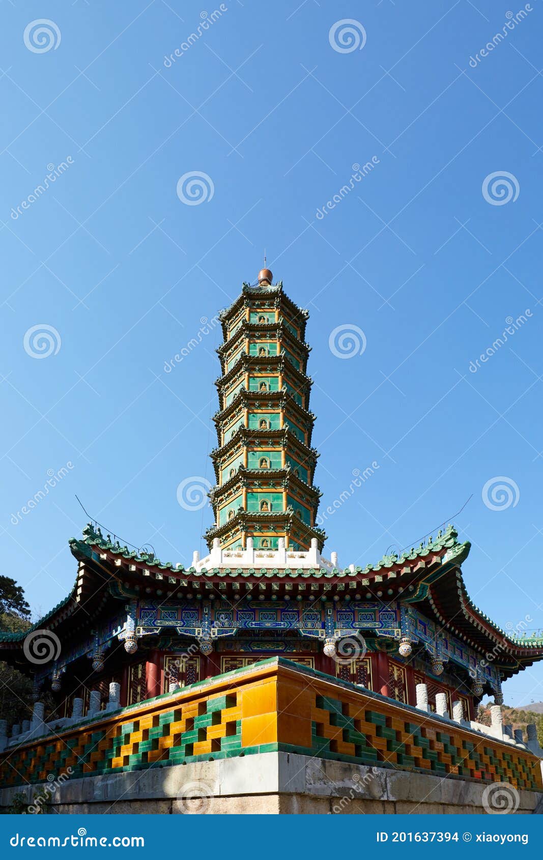 Glazed-Tile Pagoda, Fragrant Hills Park, Beijing Stock Photo - Image of ...