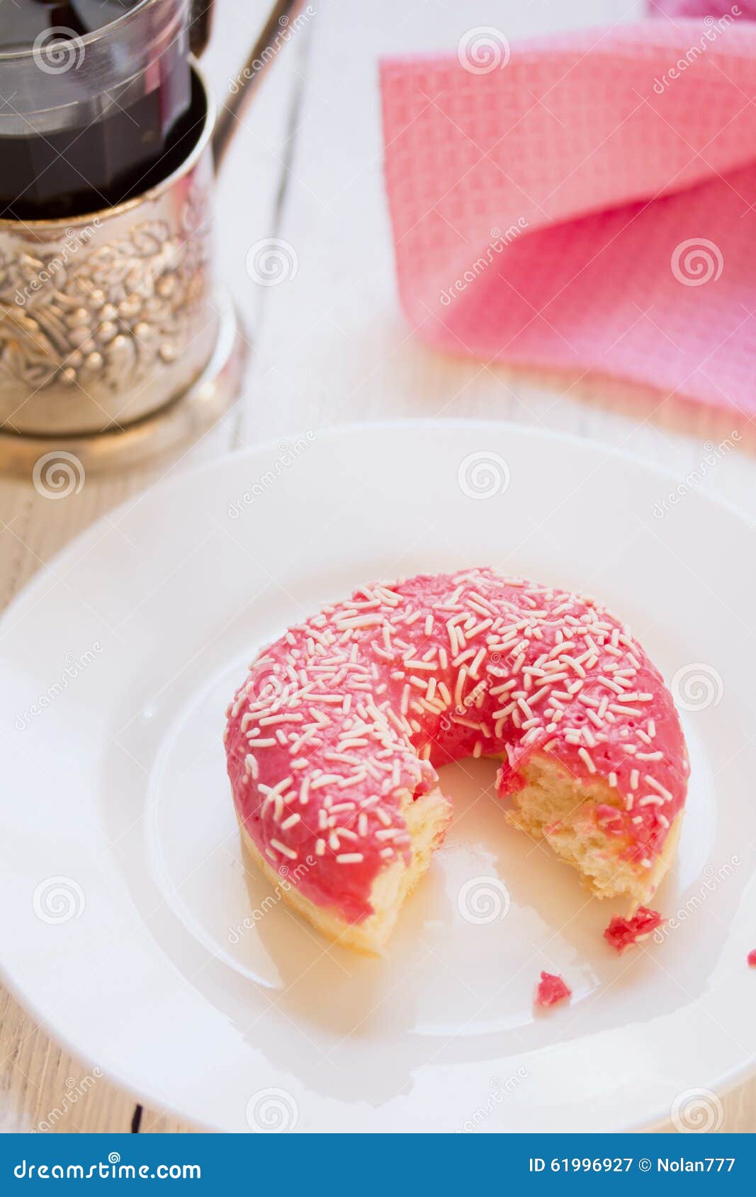 Glazed Yeast-raised Ring Doughnut Stock Image - Image of colorful, wood ...