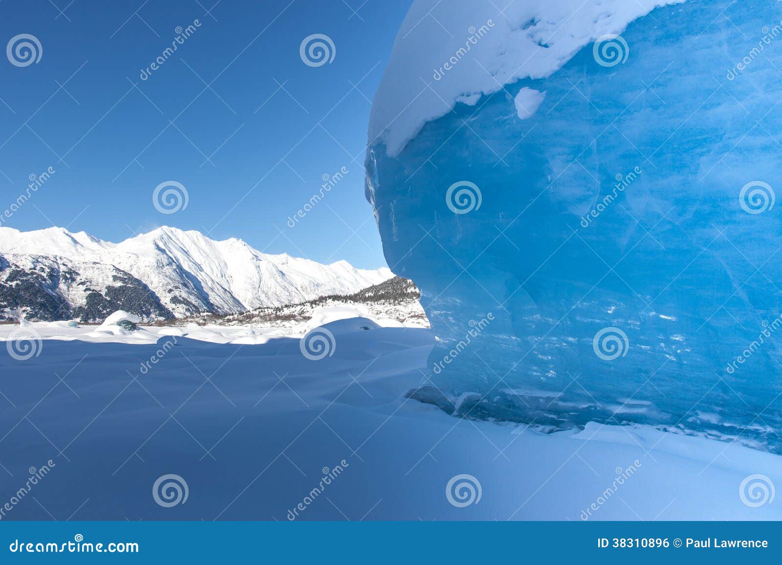 Glazial- blaues Eis stockfoto. Bild von alaska, antarktisch - 38310896