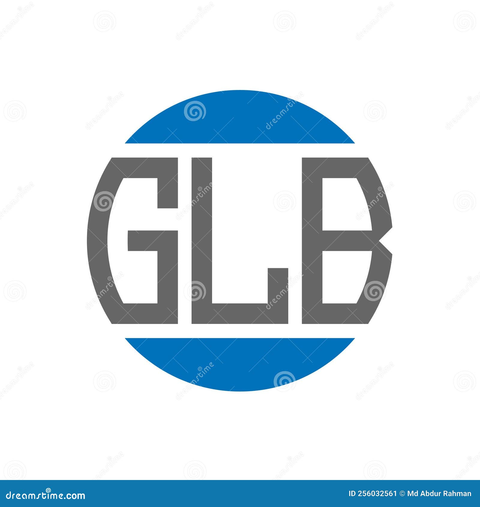 GLB Letter Logo Design on White Background. GLB Creative Initials ...