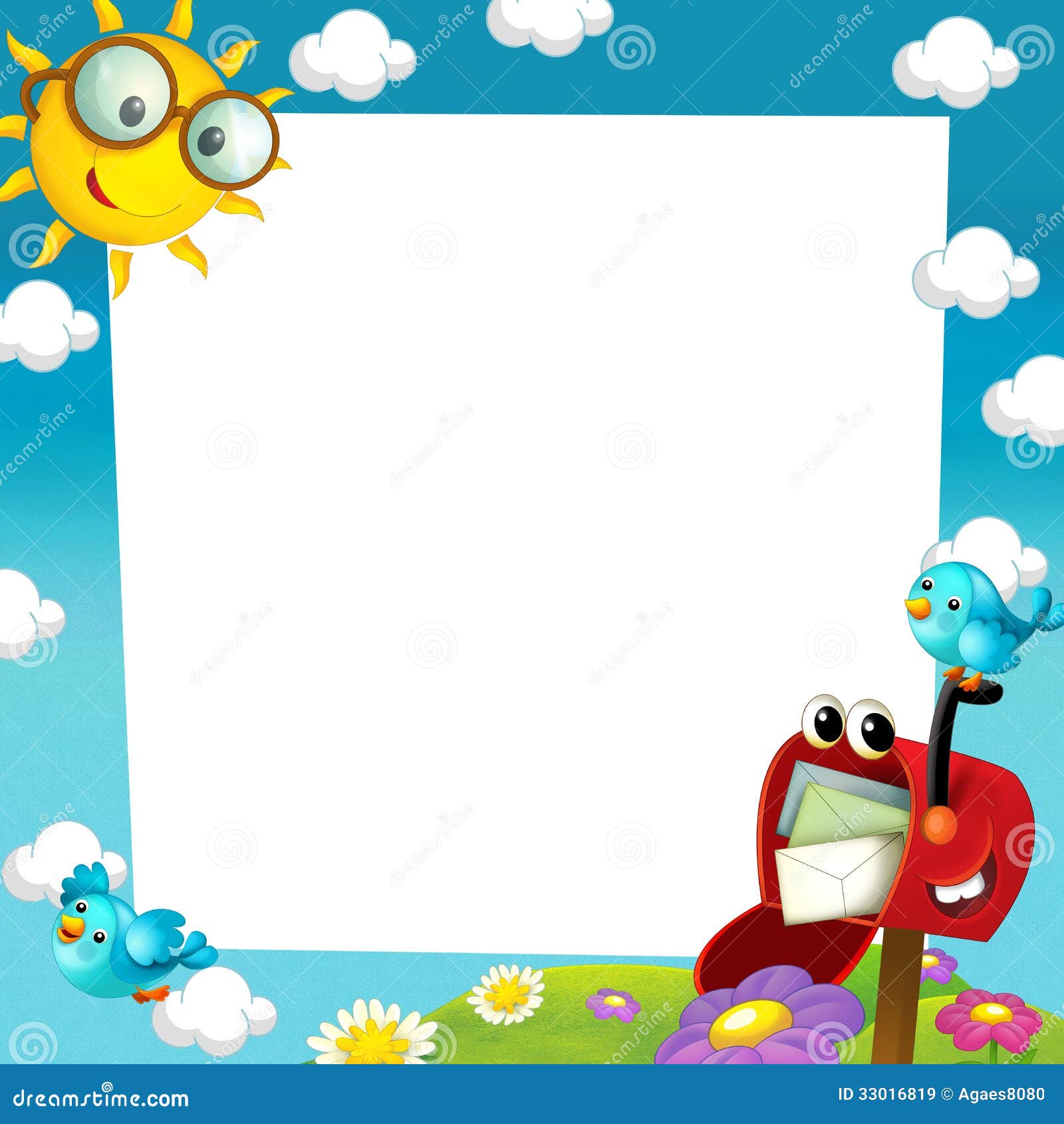 Glücklicher Und Bunter Rahmen Für Die Kinder Lizenzfreie Stockbilder ...