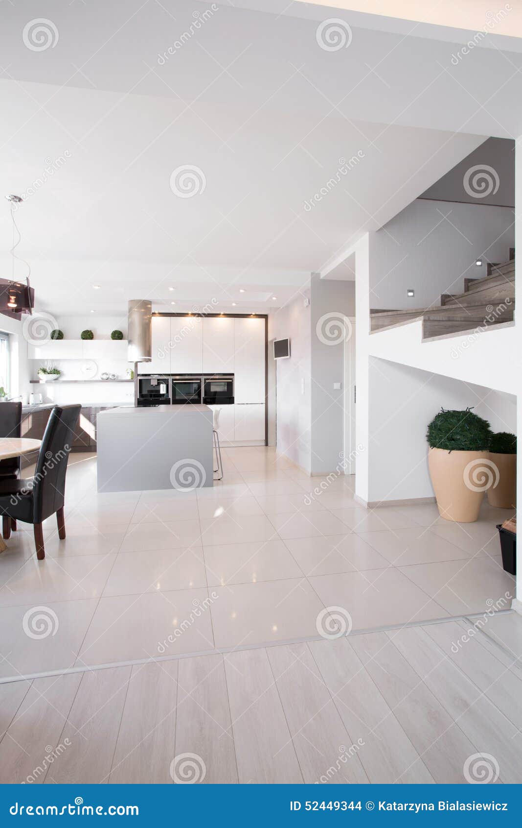 Gleaming Interior in Modern Apartment Stock Photo - Image of house ...