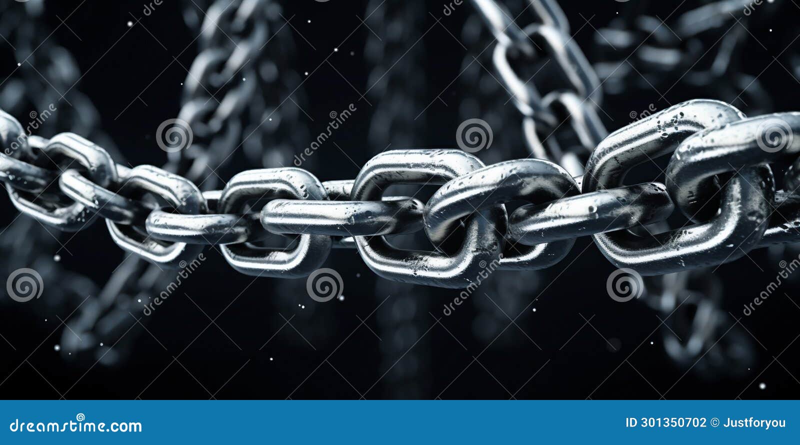 Gleaming Metal Chains with a Bokeh Effect. Generative Ai Stock ...