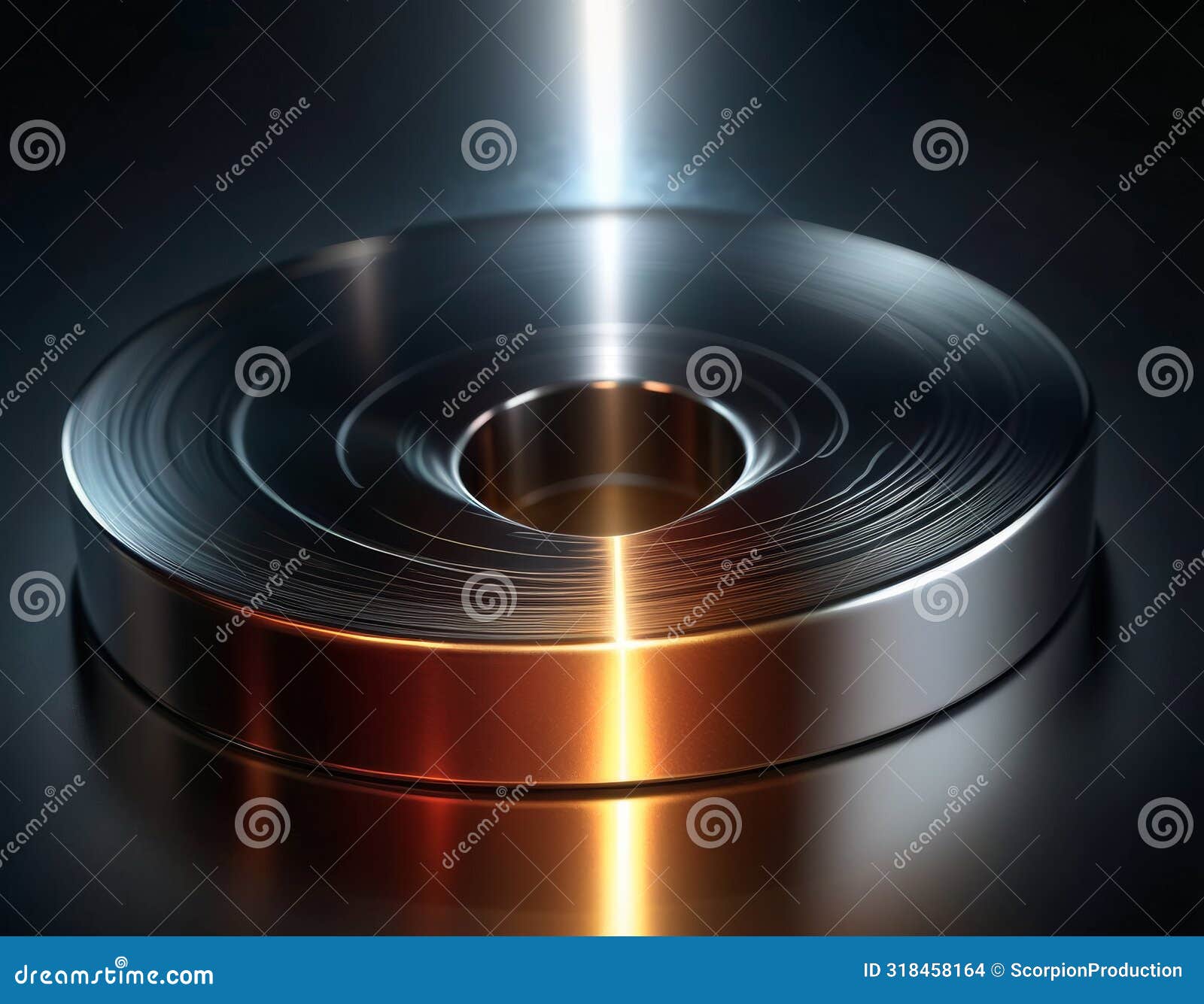 Gleaming Metal Disc Surface Stock Illustration - Illustration of ...