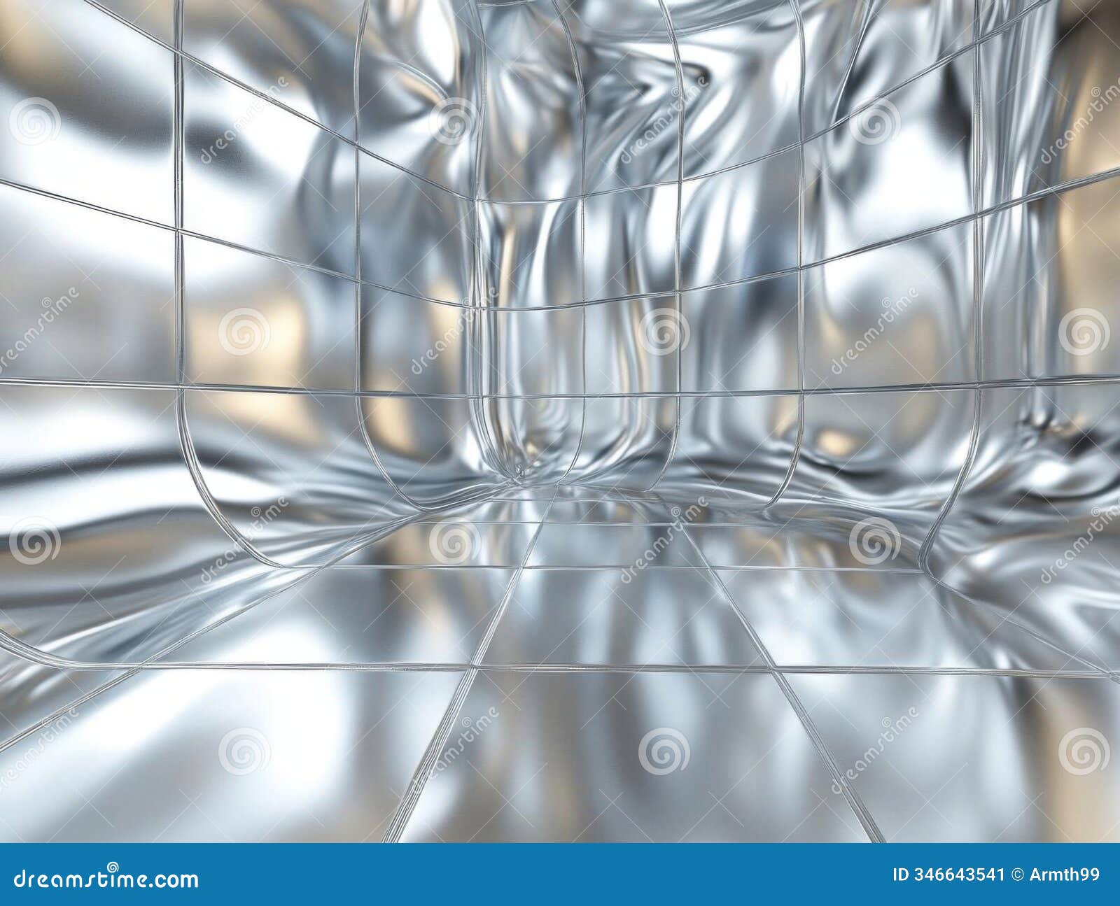 Gleaming Silver Elegance. Shiny and Reflective Surfaces with Metallic ...