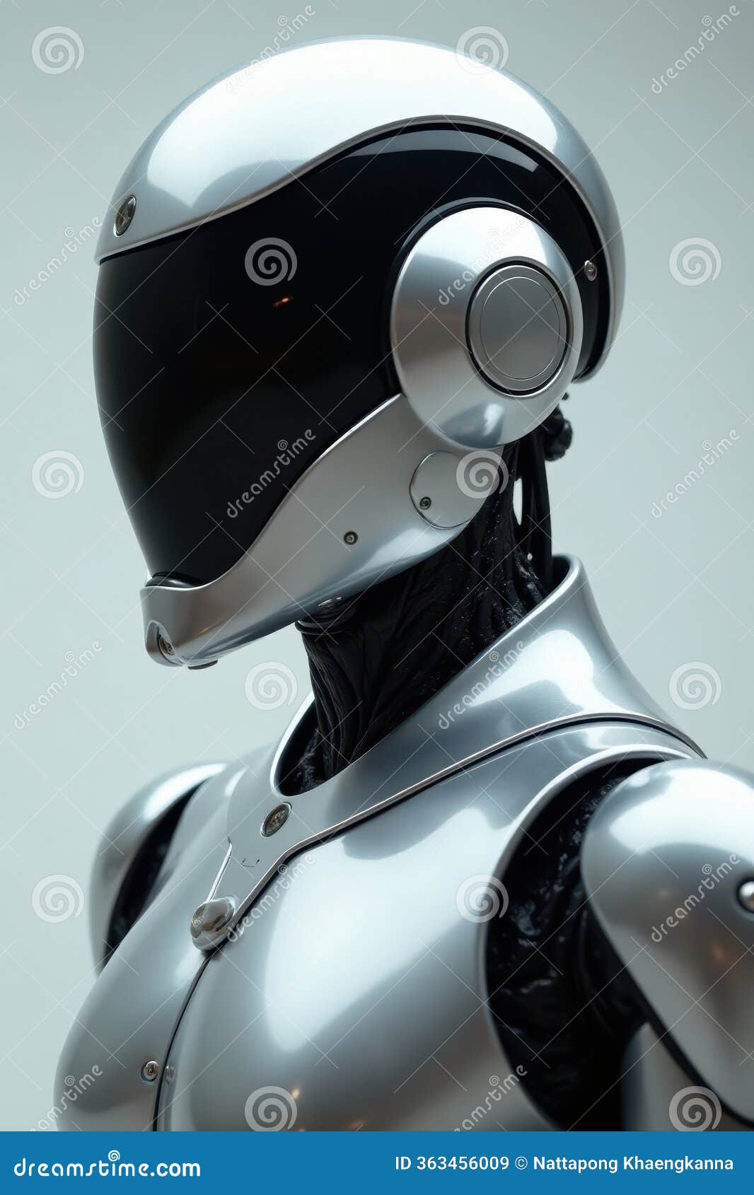 A Robot, Black Background, Dark Atmosphere Royalty-Free Stock ...