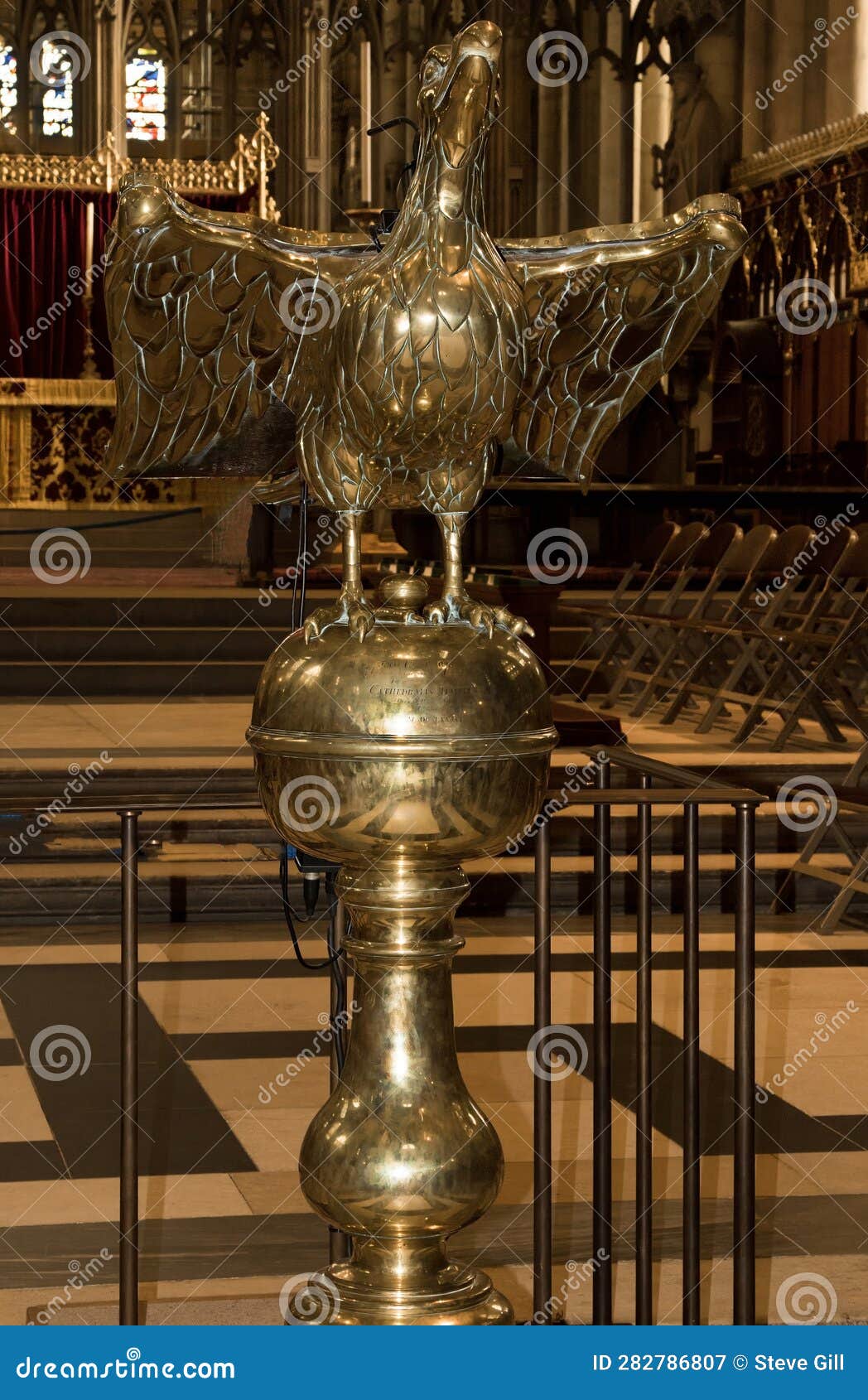 The Gleaming Solid Brass Eagle Lectern is Located in Front of the York ...
