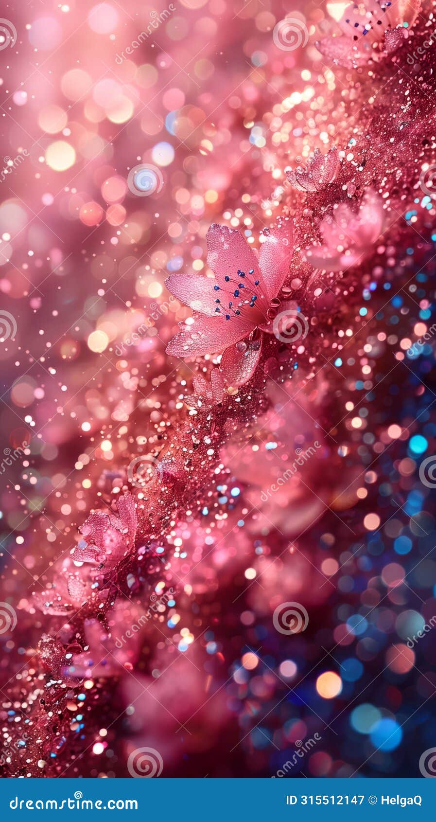 The Gleaming Veins of Color Artistic Paths of Sparkling Glitter ...