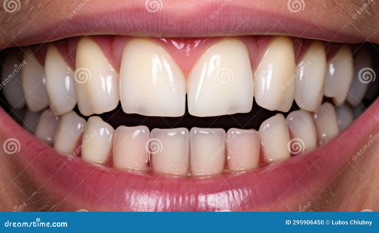 Gleaming White Teeth With Perfect Implants Stock Image | CartoonDealer ...