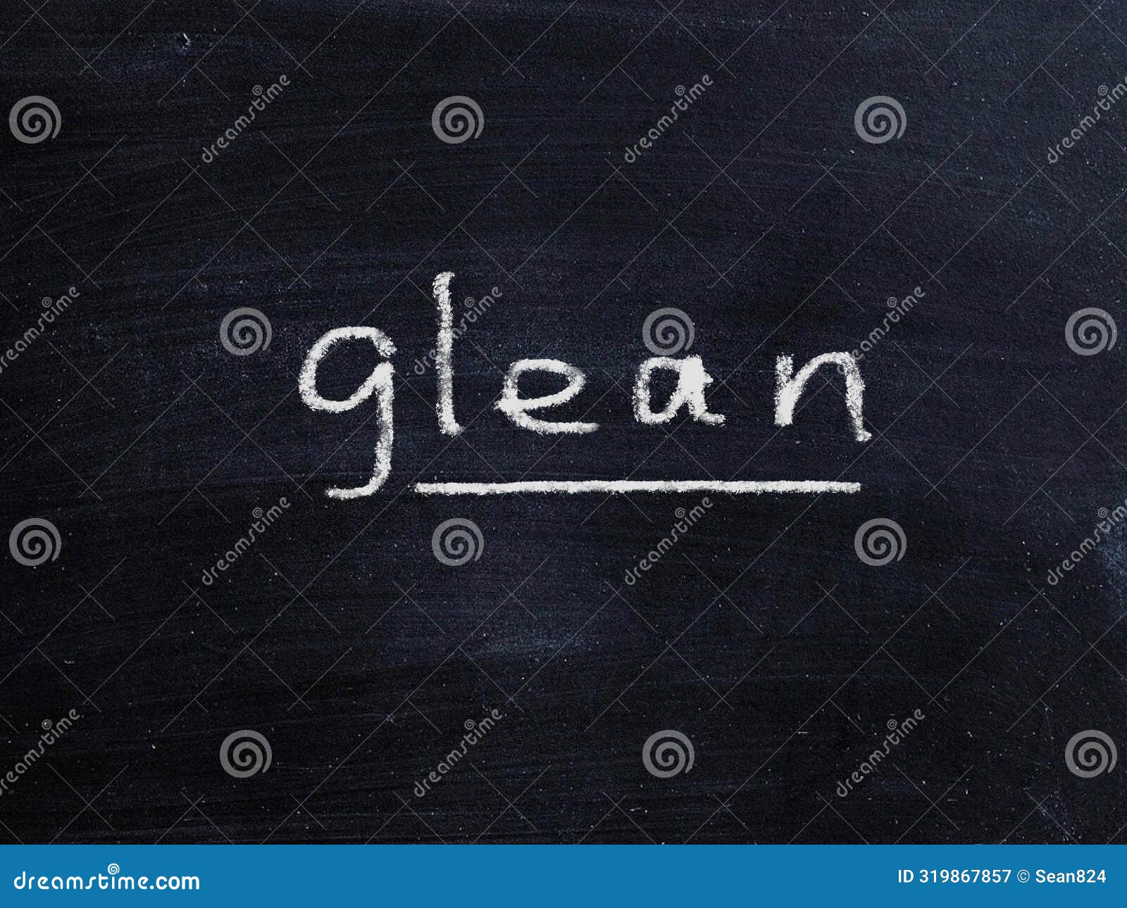 Glean Concept Word stock image. Image of english, chalkboard - 319867857