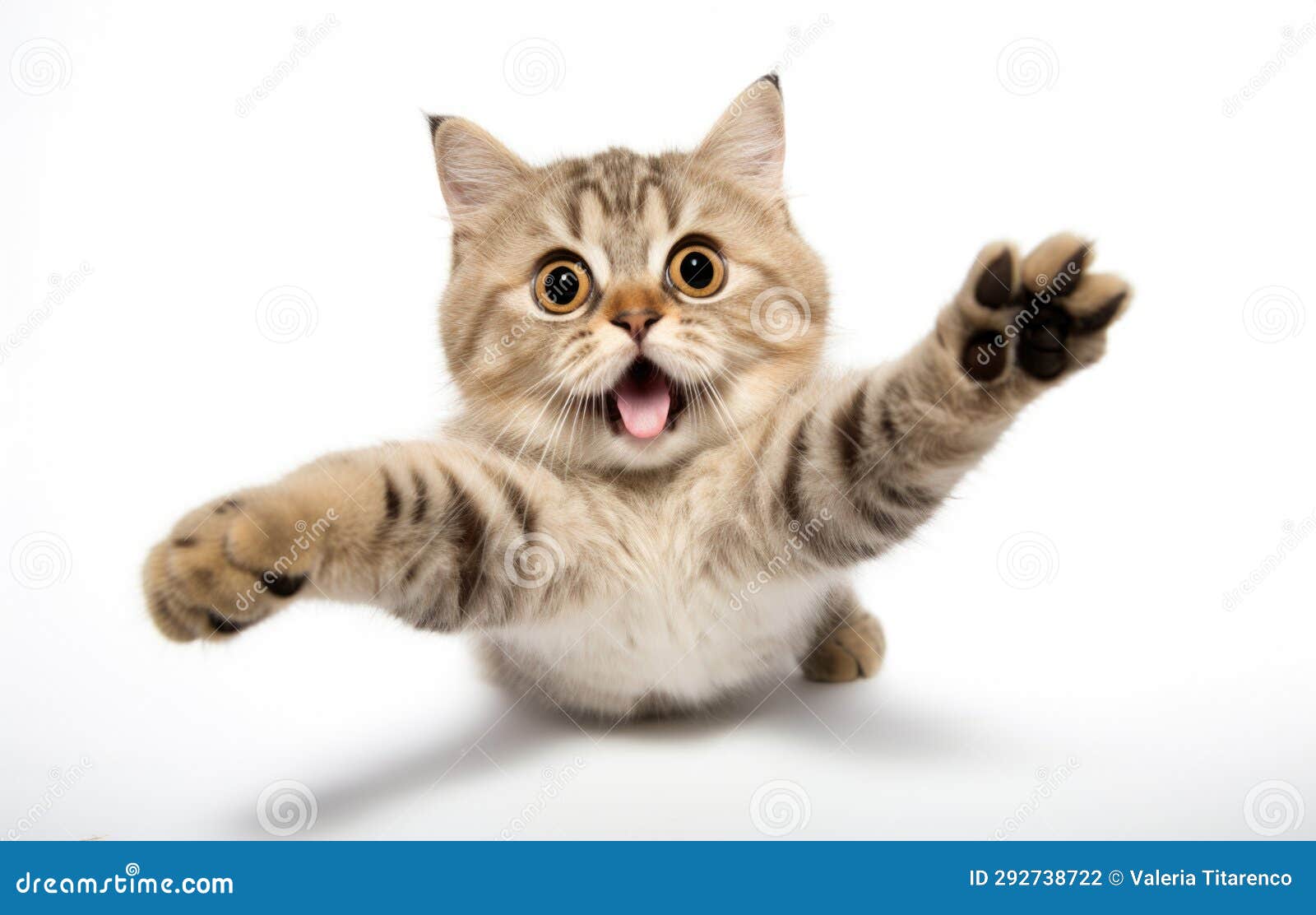 Gleeful Cat Sticking Out Its Tongue. Stock Photo - Image of generated ...