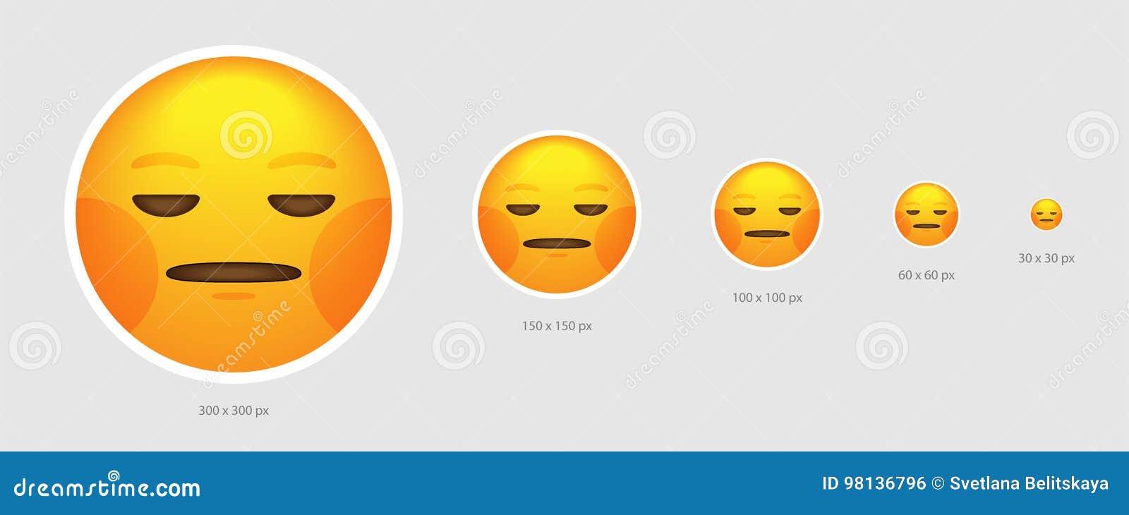 Gleichgültigkeit Emoji Gesicht Stock Abbildung - Illustration von ...