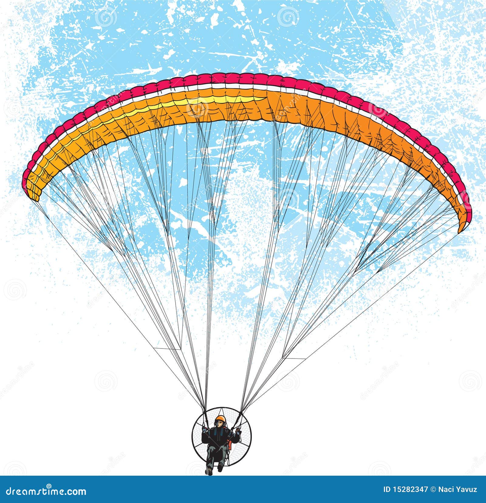Gleitschirmflug vektor abbildung. Illustration von transport - 15282347