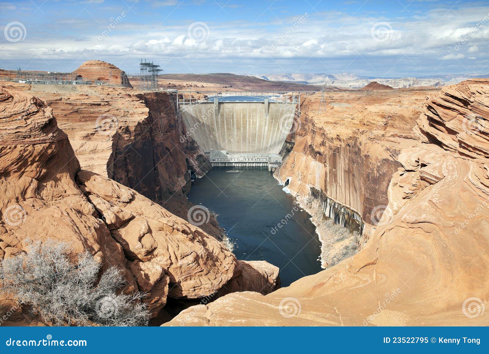 Glen Canyon Dam, Page, Arizona Stock Image - Image of getaway, power ...