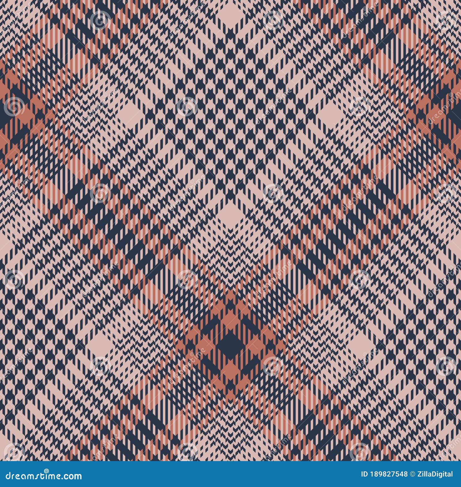 Glen Check Plaid Pattern Vector. Stock Vector - Illustration of orange ...