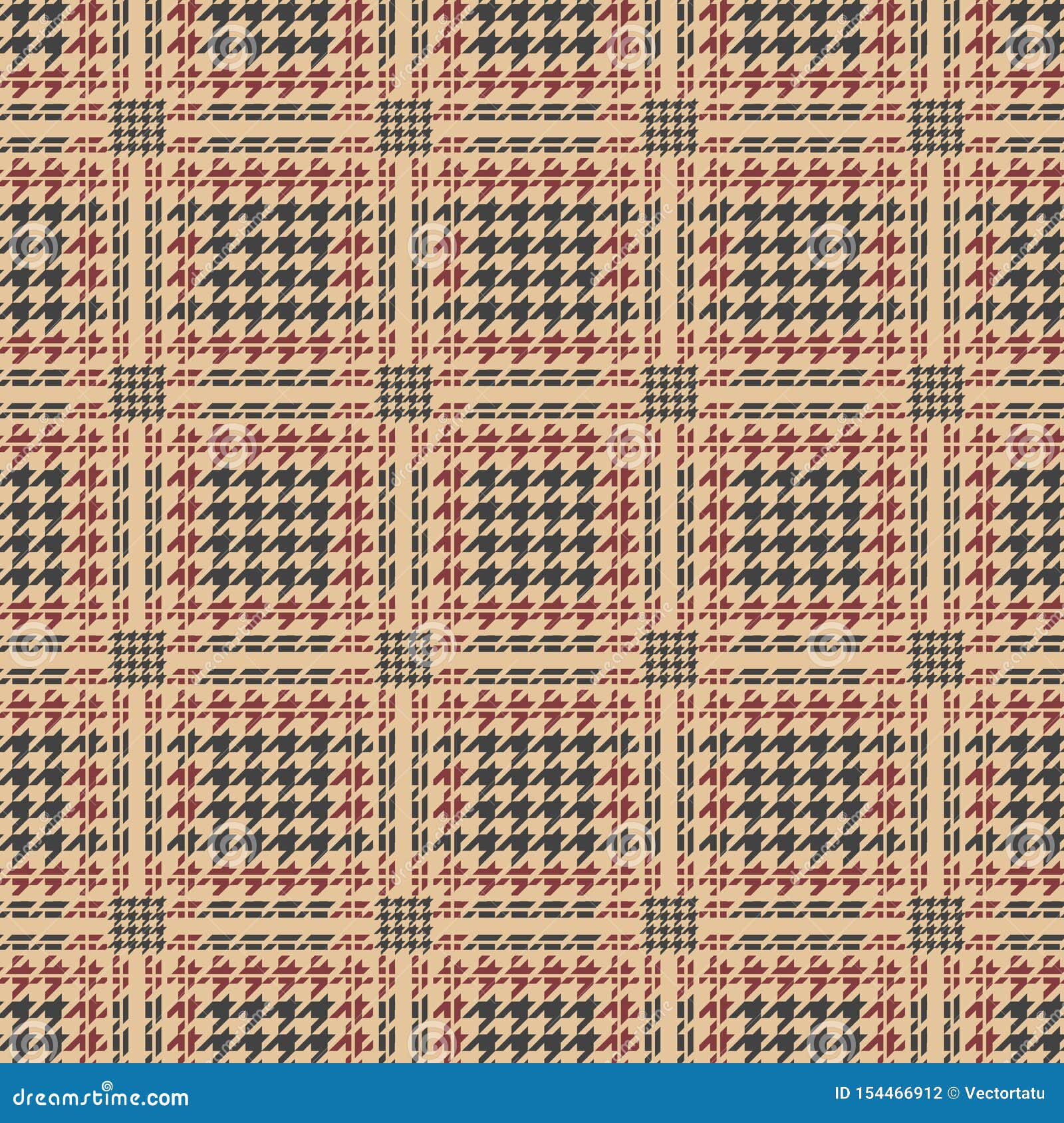 Glen Plaid Houndstooth Pattern Stock Vector - Illustration of ...
