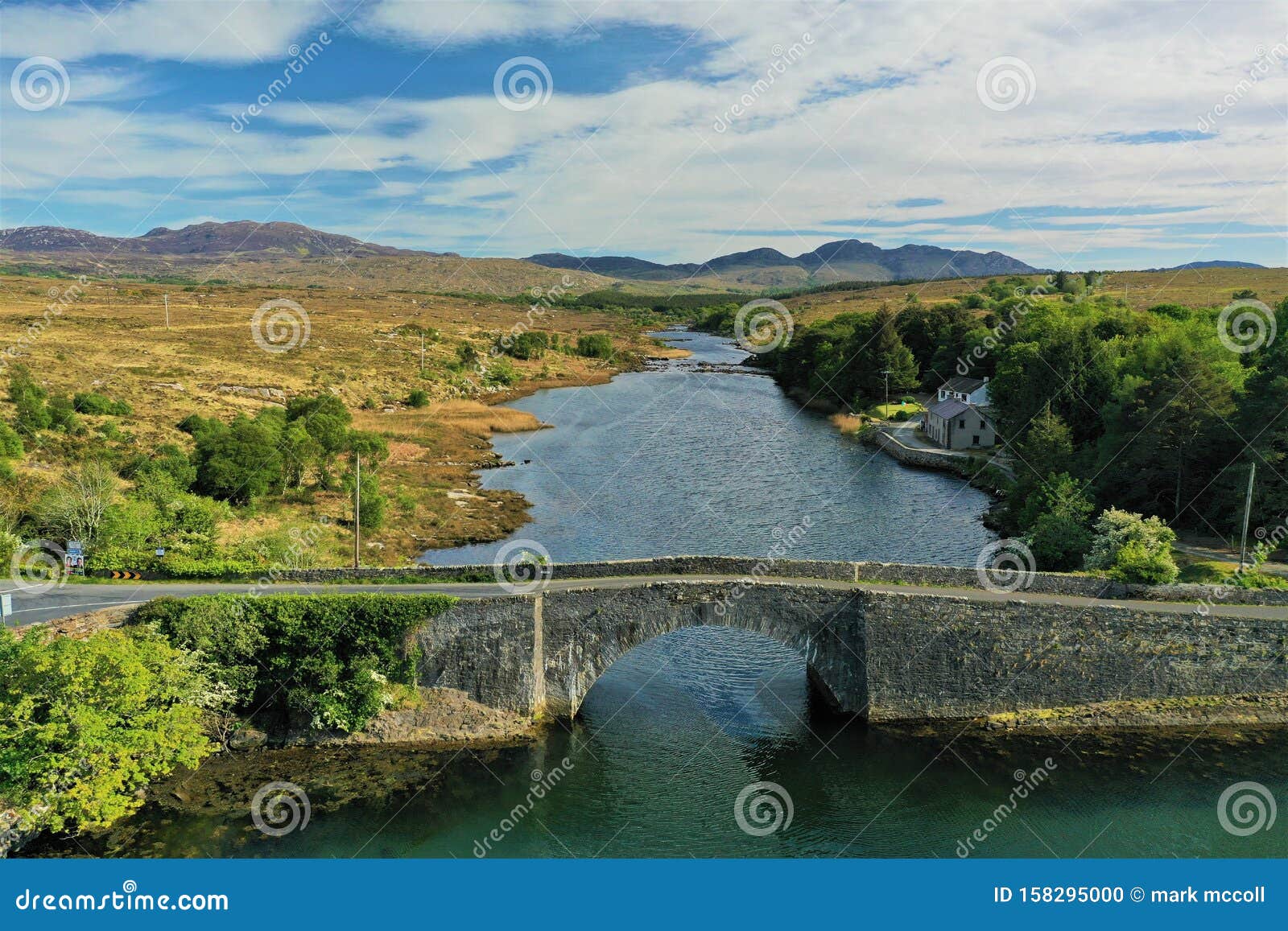 Glen river and bridge stock photo. Image of bridge, ireland - 158295000