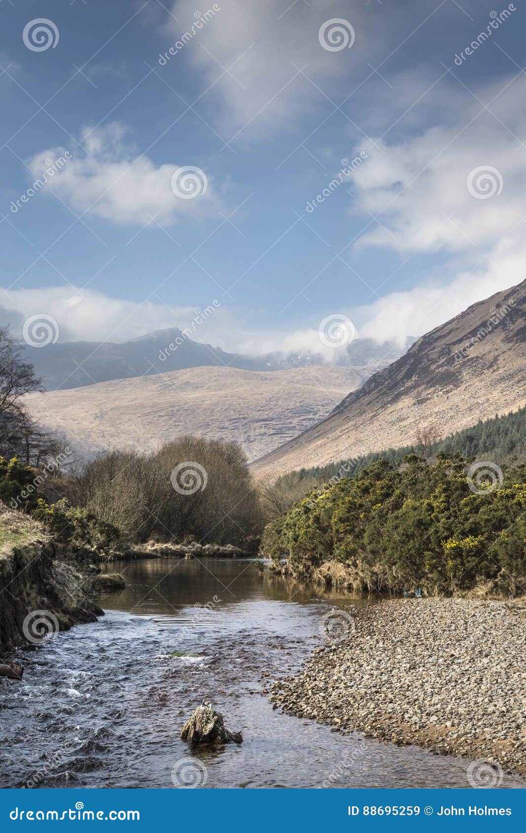 Glen Rosa on the Isle of Arran in Scotland. Stock Image - Image of ...