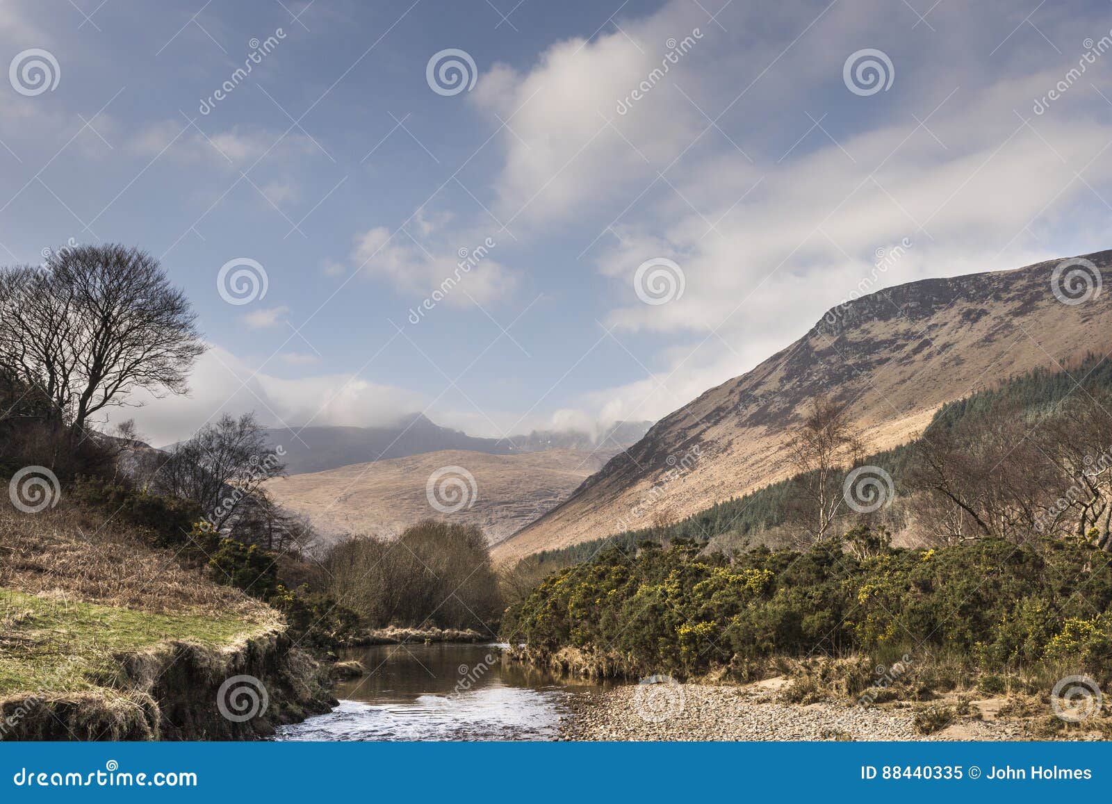 Glen Rosa on the Isle of Arran in Scotland. Stock Image - Image of ...