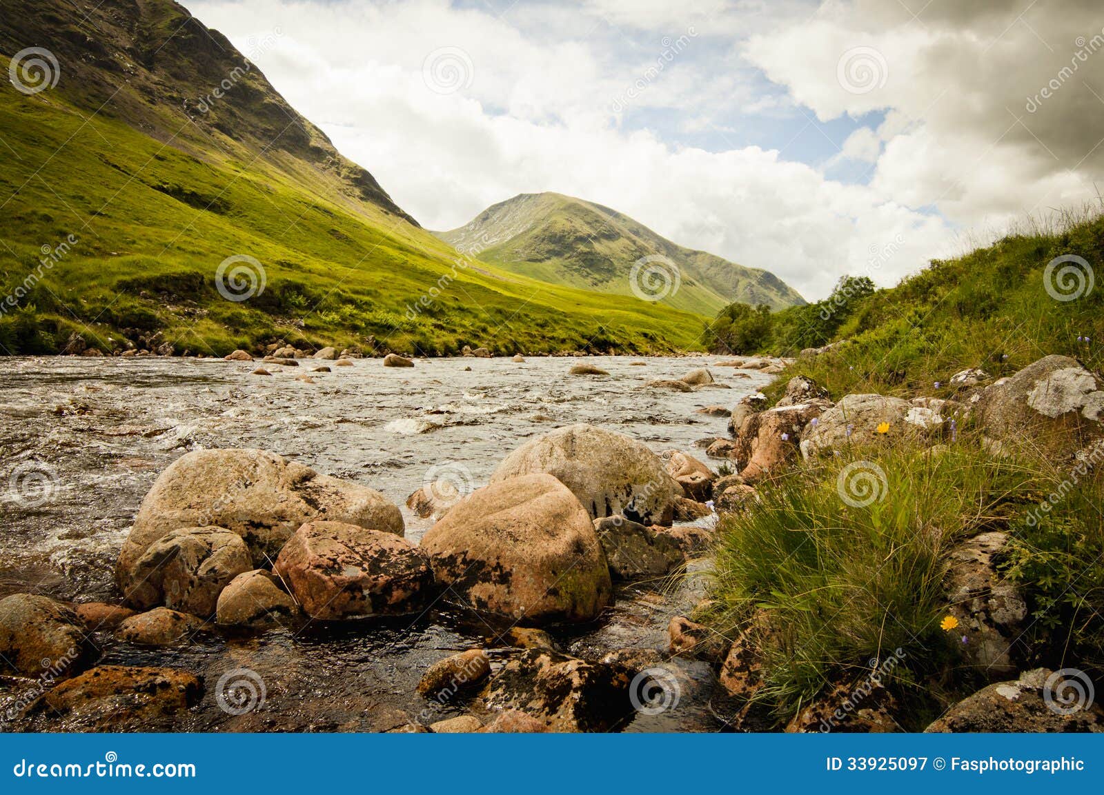 Glencoe river stock image. Image of cottage, white, glencoe - 33925097