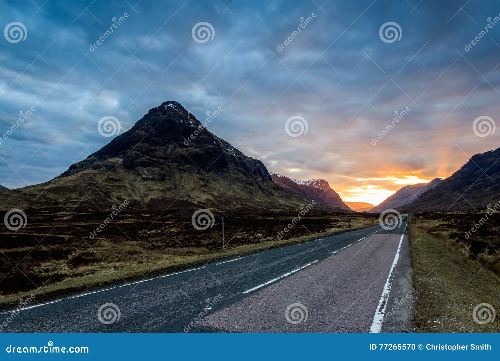 Glencoe Sunset stock photo. Image of cloud, rock, munro - 77265570