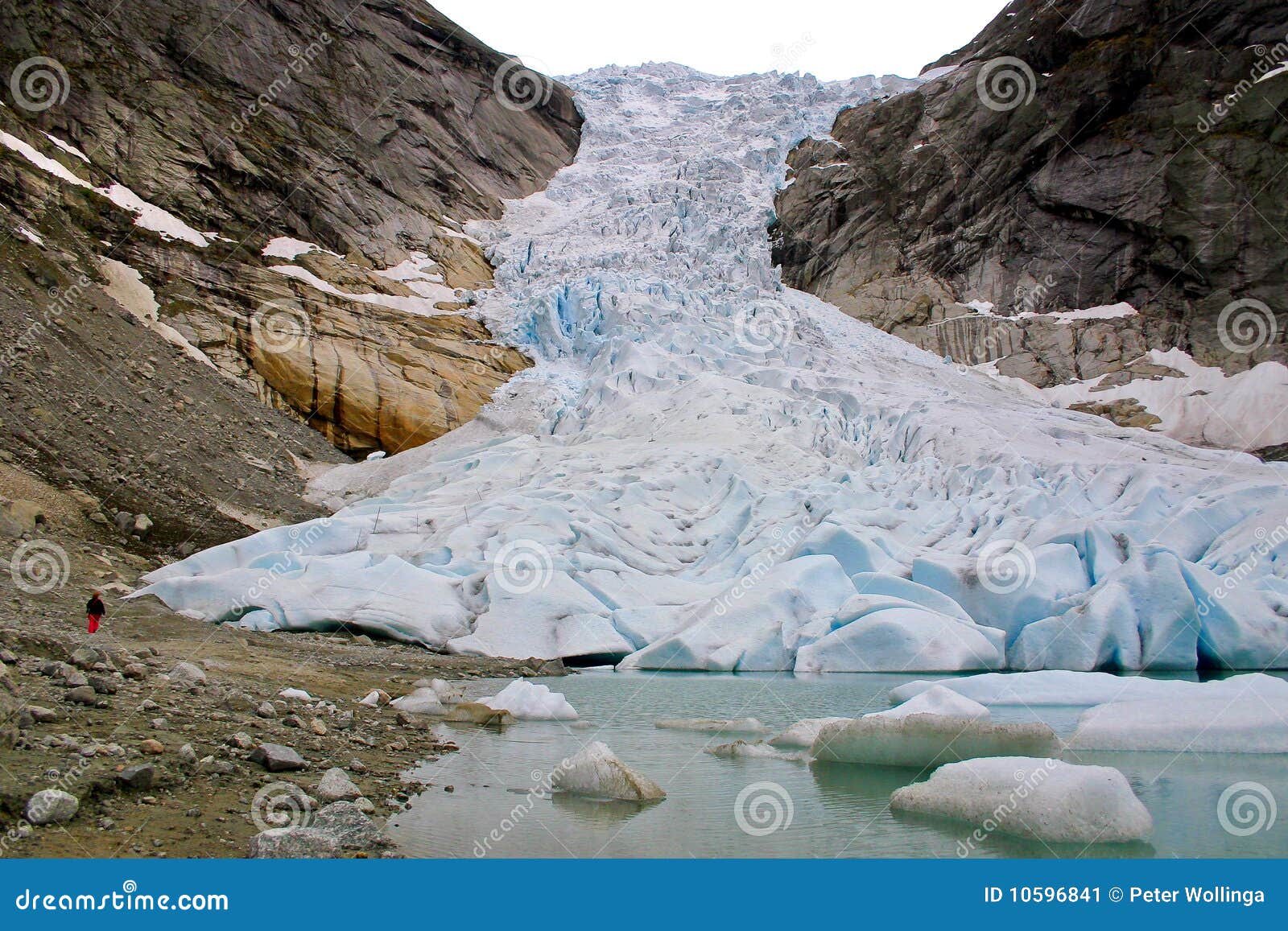 Gletscher Briksdalsbreen in Norwegen Stockbild - Bild von norwegen ...