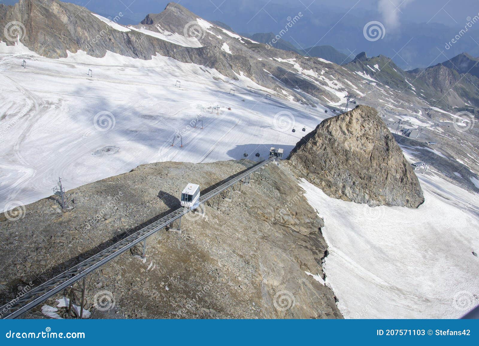 Gletscher Shuttle at Kitzsteinhorn Glacier. Stock Image - Image of ...