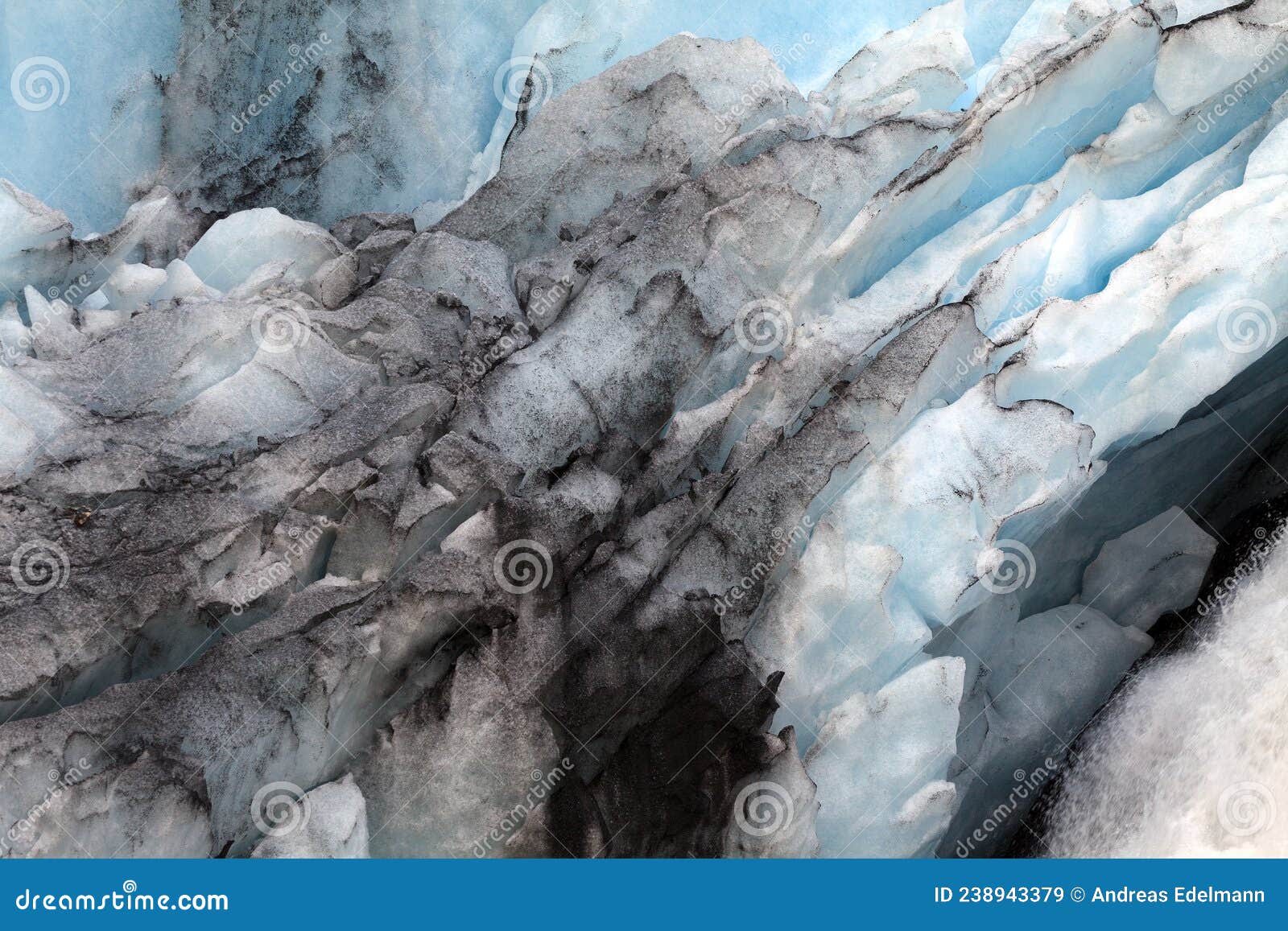Detail view of glacier ice stock image. Image of alaska - 238943379