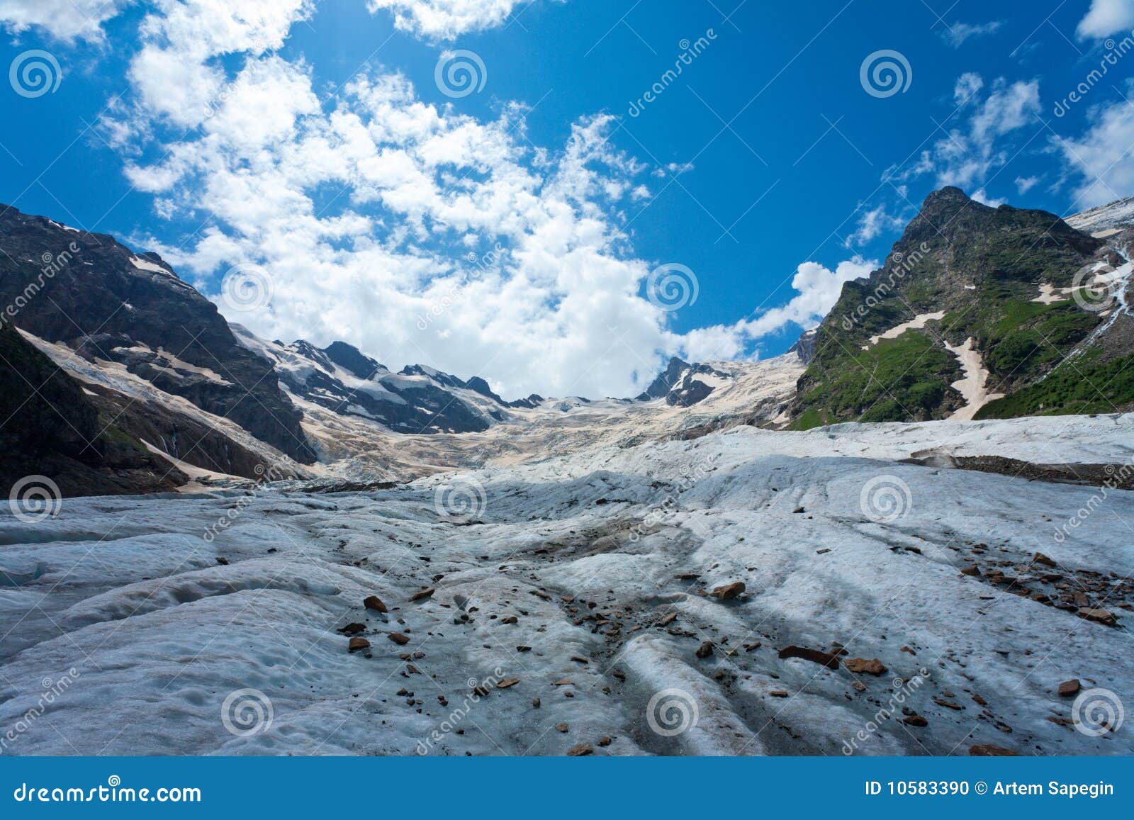 Gletsjer in De Bergen Van De Kaukasus Stock Foto - Image of europees ...