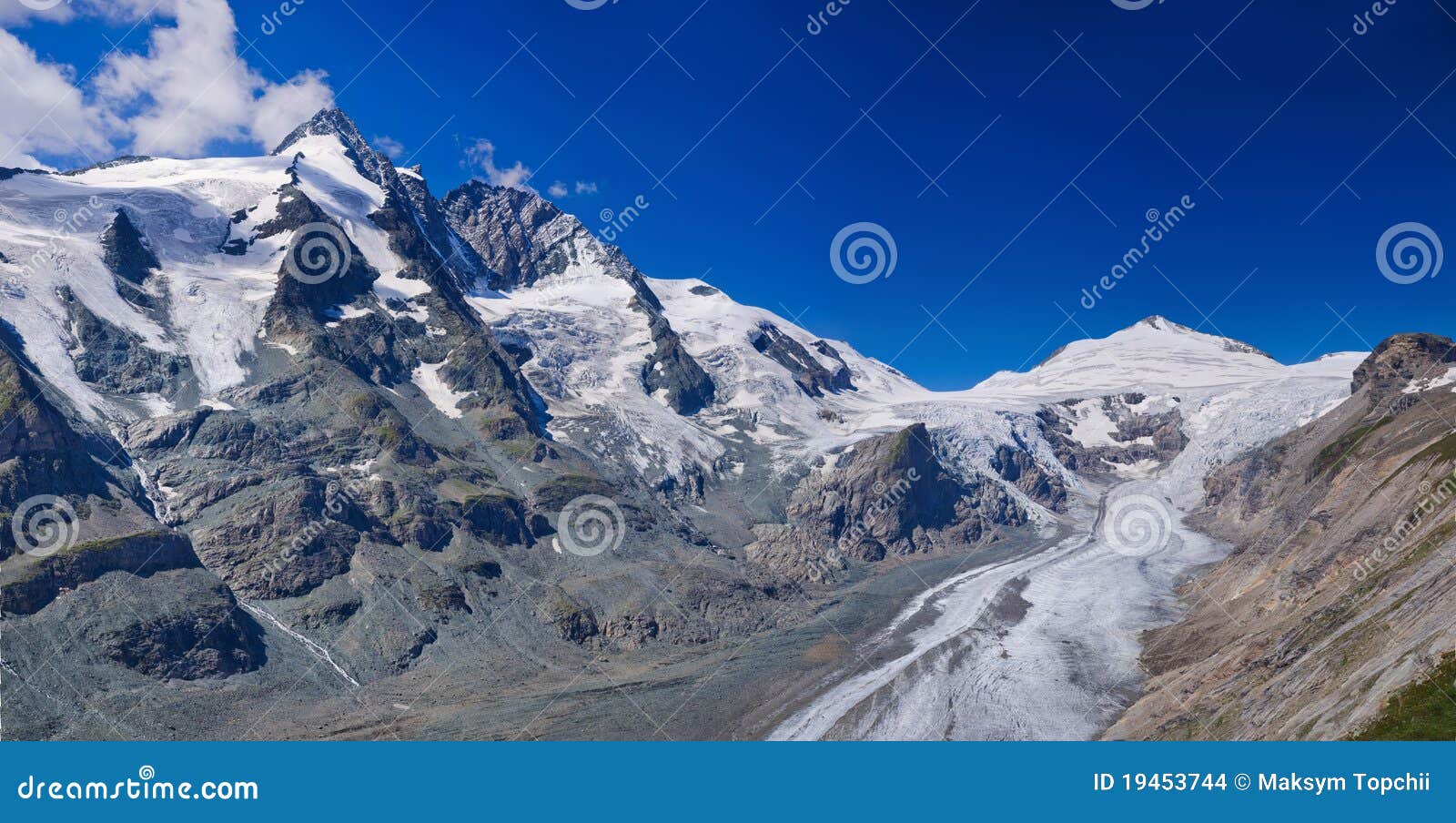 Gletsjer Op Grossglockner. Oostenrijk. Panorama Stock Foto - Image of ...