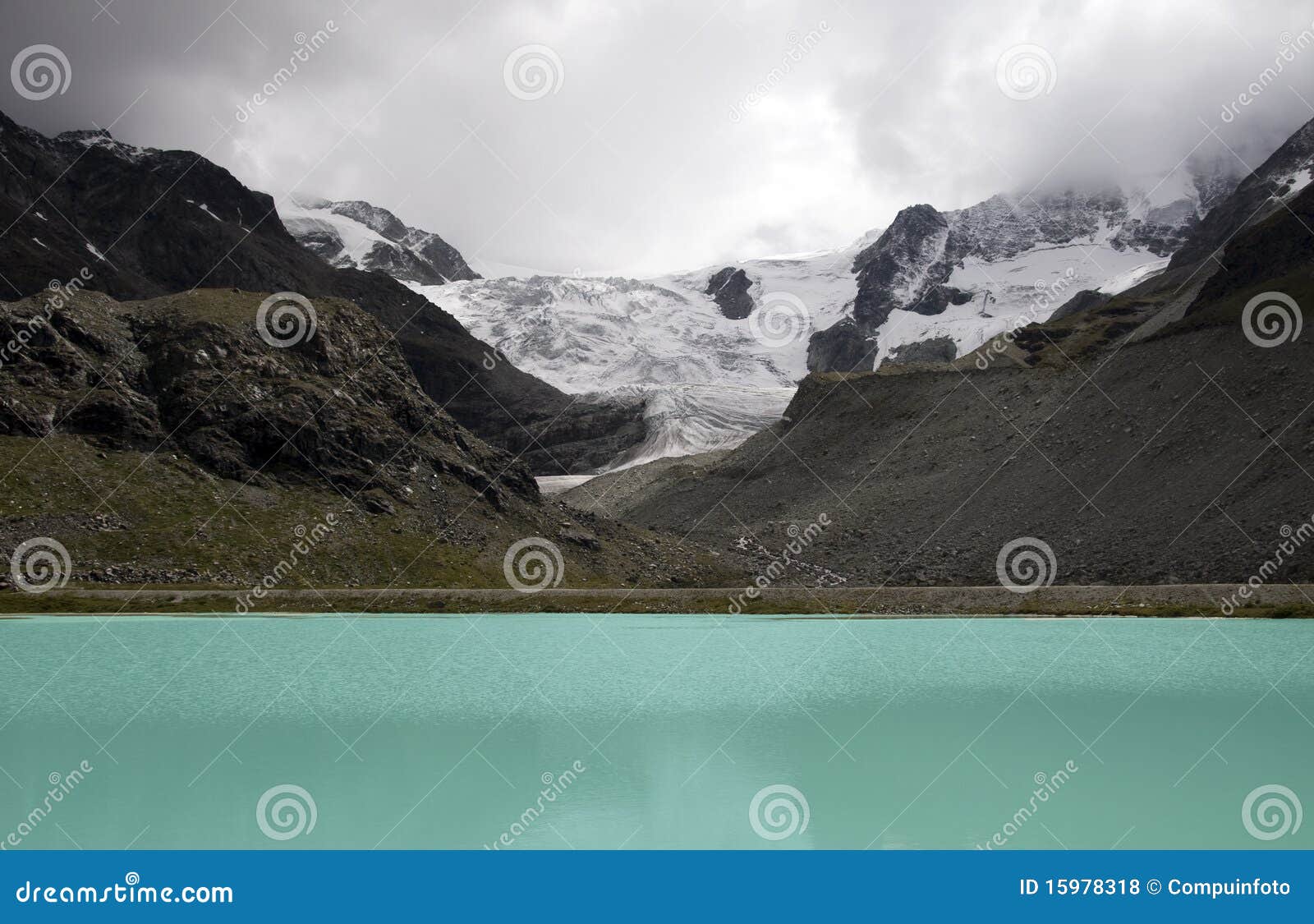 Gletsjer Switserland Lake the Moiry Stock Photo - Image of peace, clear ...