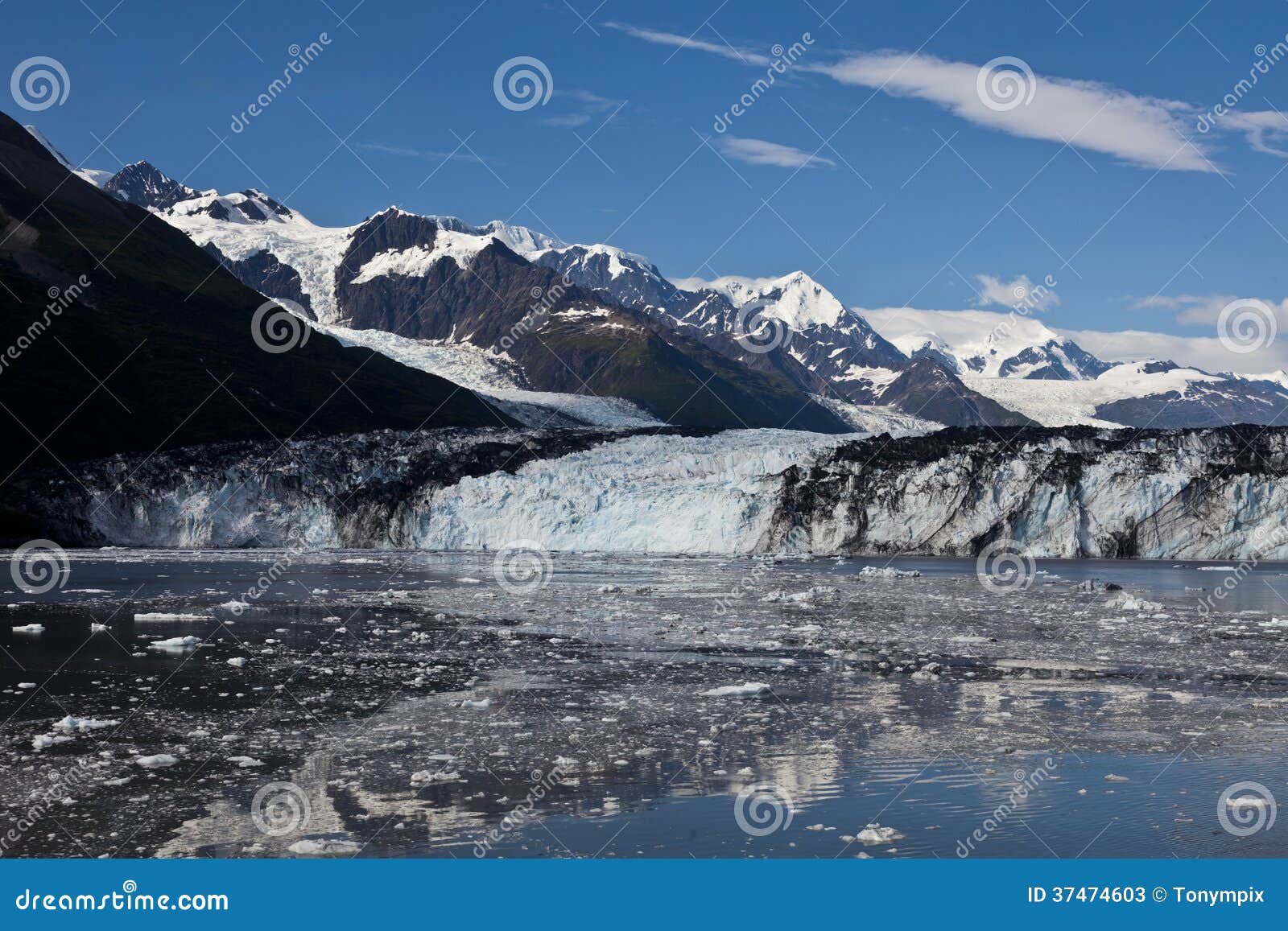 Gletsjers met smeltend ijs stock afbeelding. Image of universiteit ...