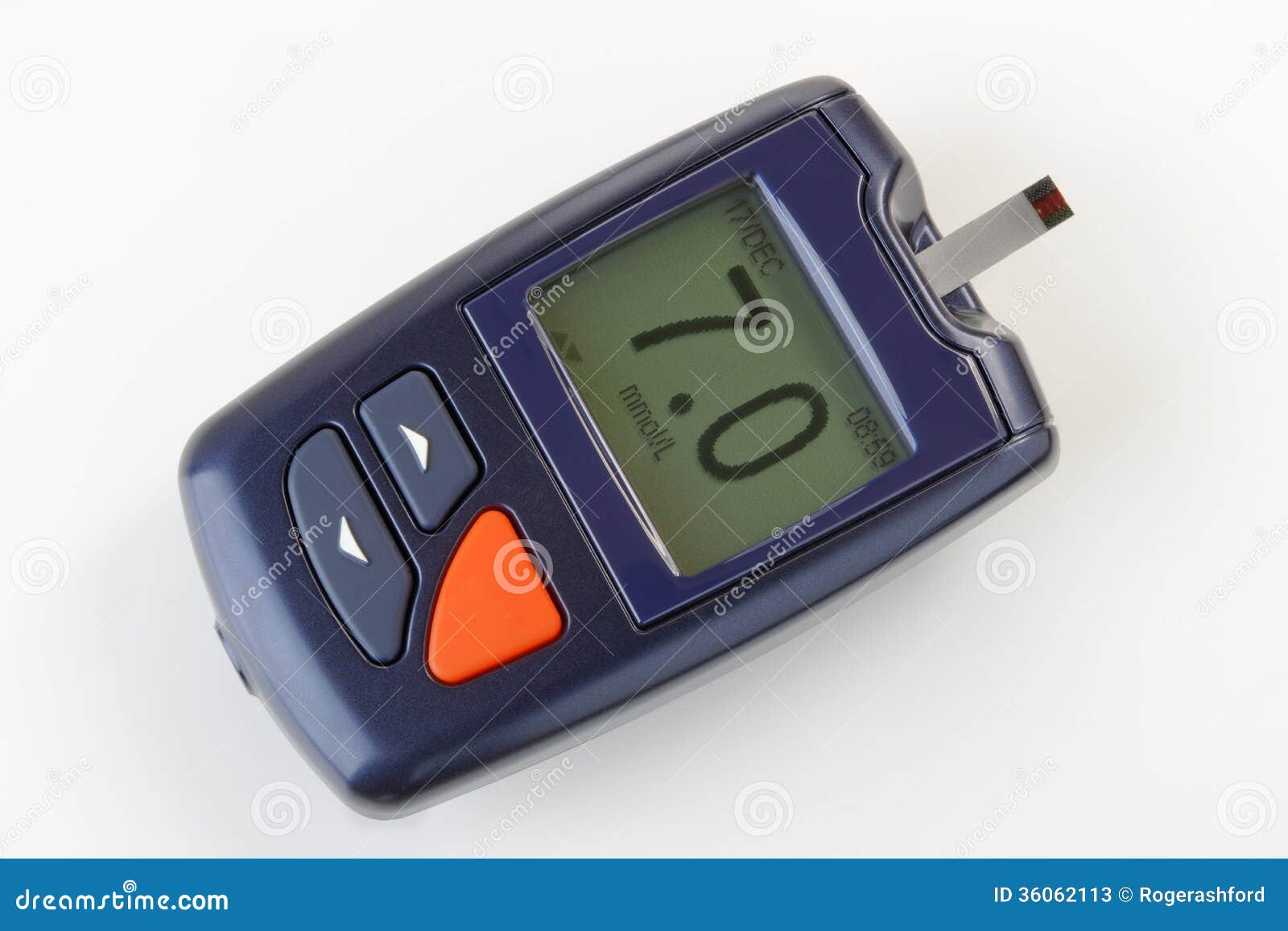 Glicemia Che Controlla Metro Per Diabete Immagine Stock - Immagine di ...