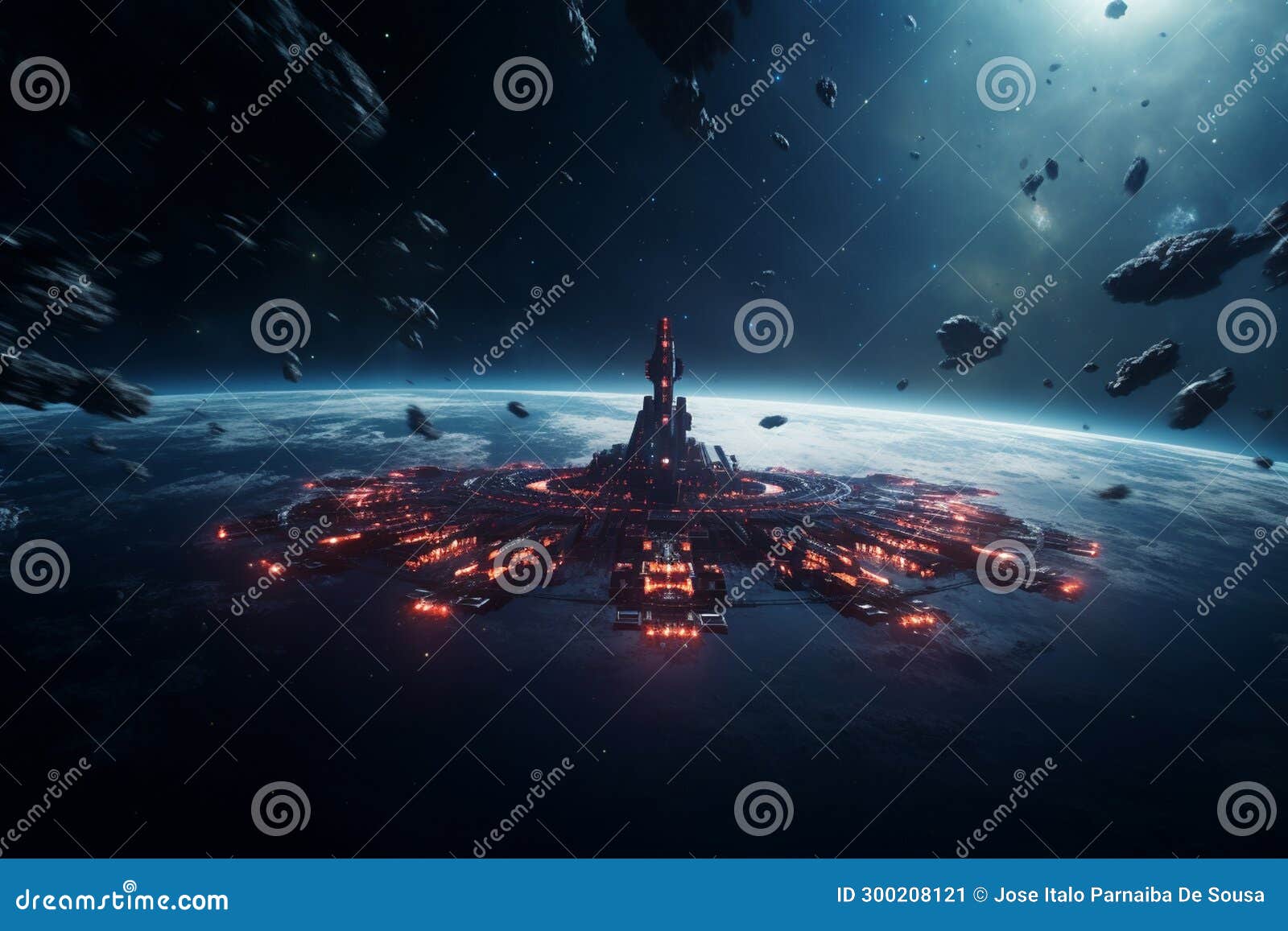 Glide through a Cosmic Panorama with Diverse Stock Illustration ...