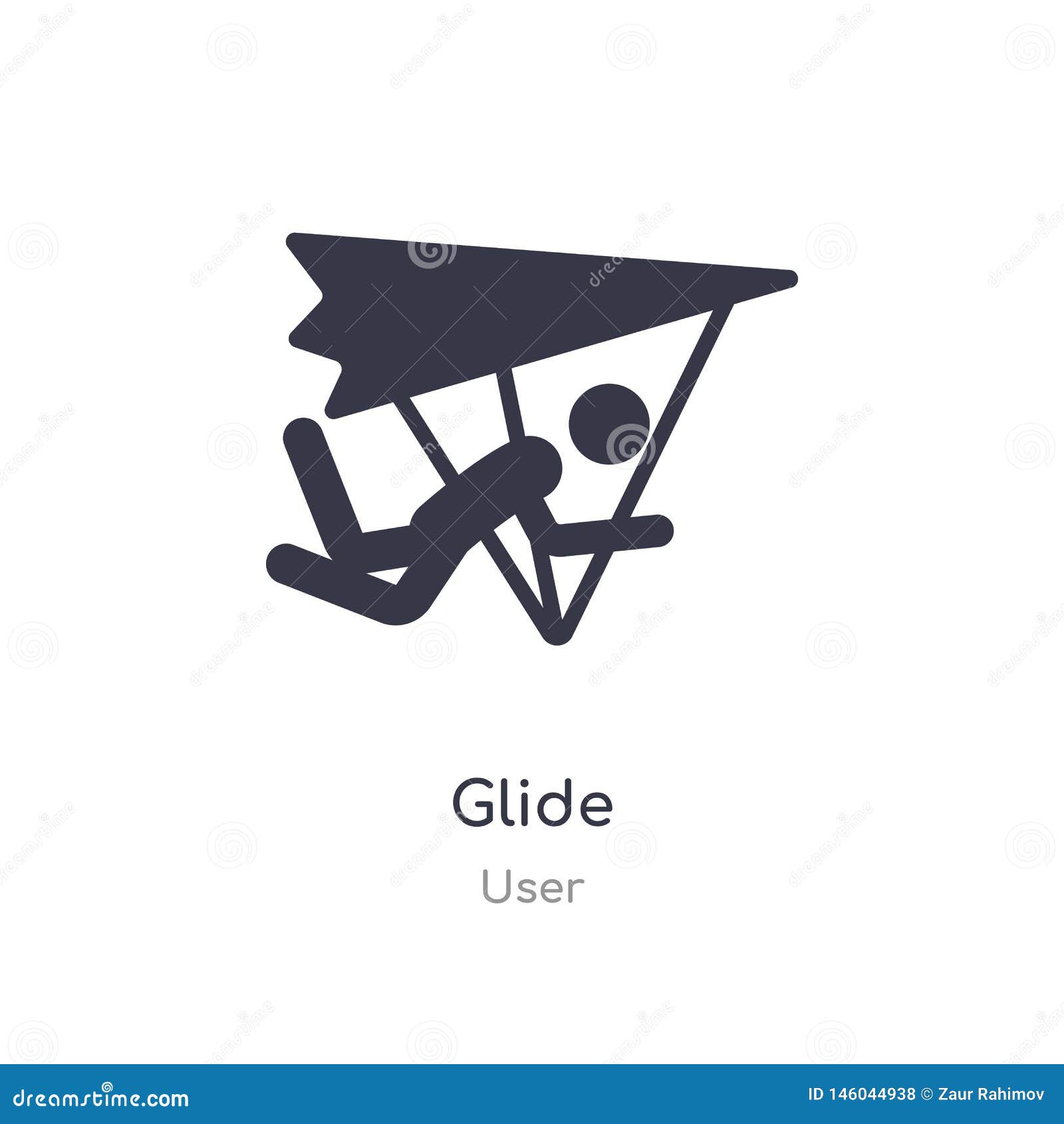 Glide Icon. Isolated Glide Icon Vector Illustration from User ...