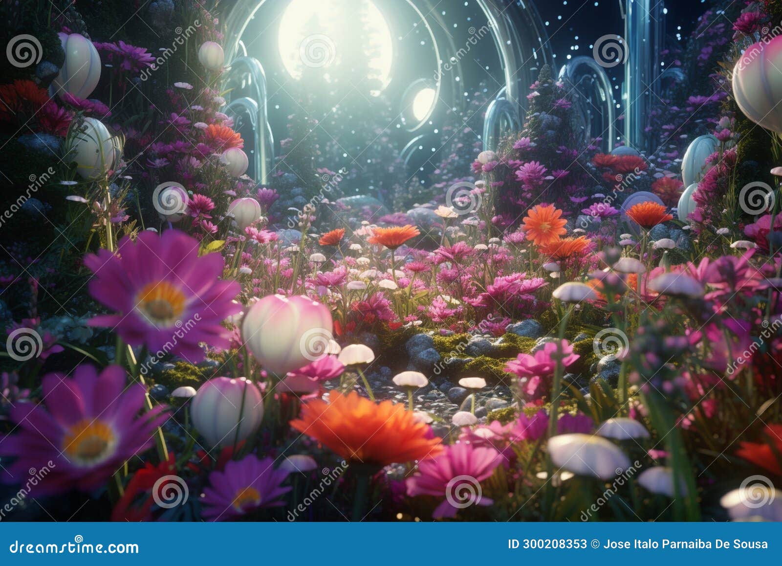 Glide Through An Interstellar Garden Where Royalty-Free Stock Photo ...