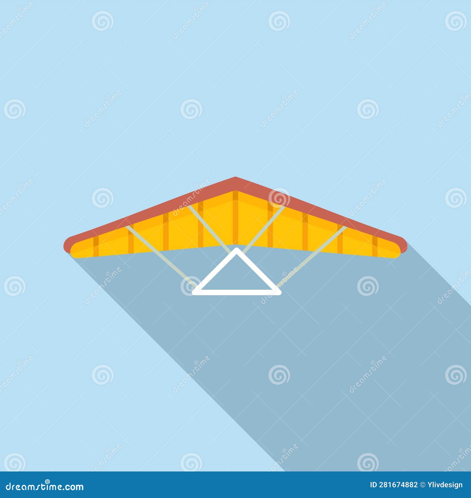 Glider Aerodynamics Icon Flat Vector. Para Air Stock Vector - Illustration of airplane, hang ...