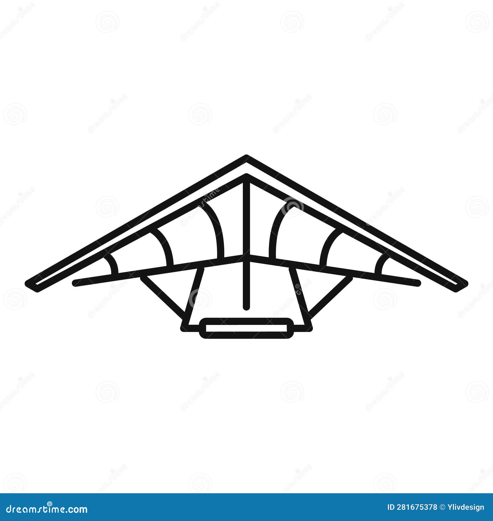 Glider Aerodynamics Icon Outline Vector. Para Air Stock Photography ...