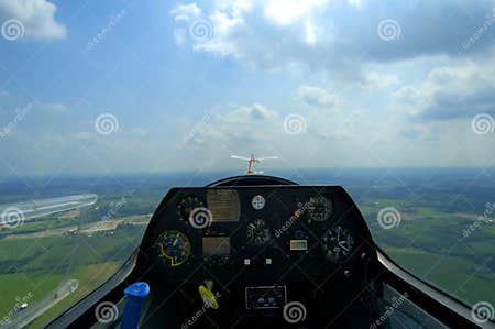 Glider Cockpit stock image. Image of steering, gliders - 101513