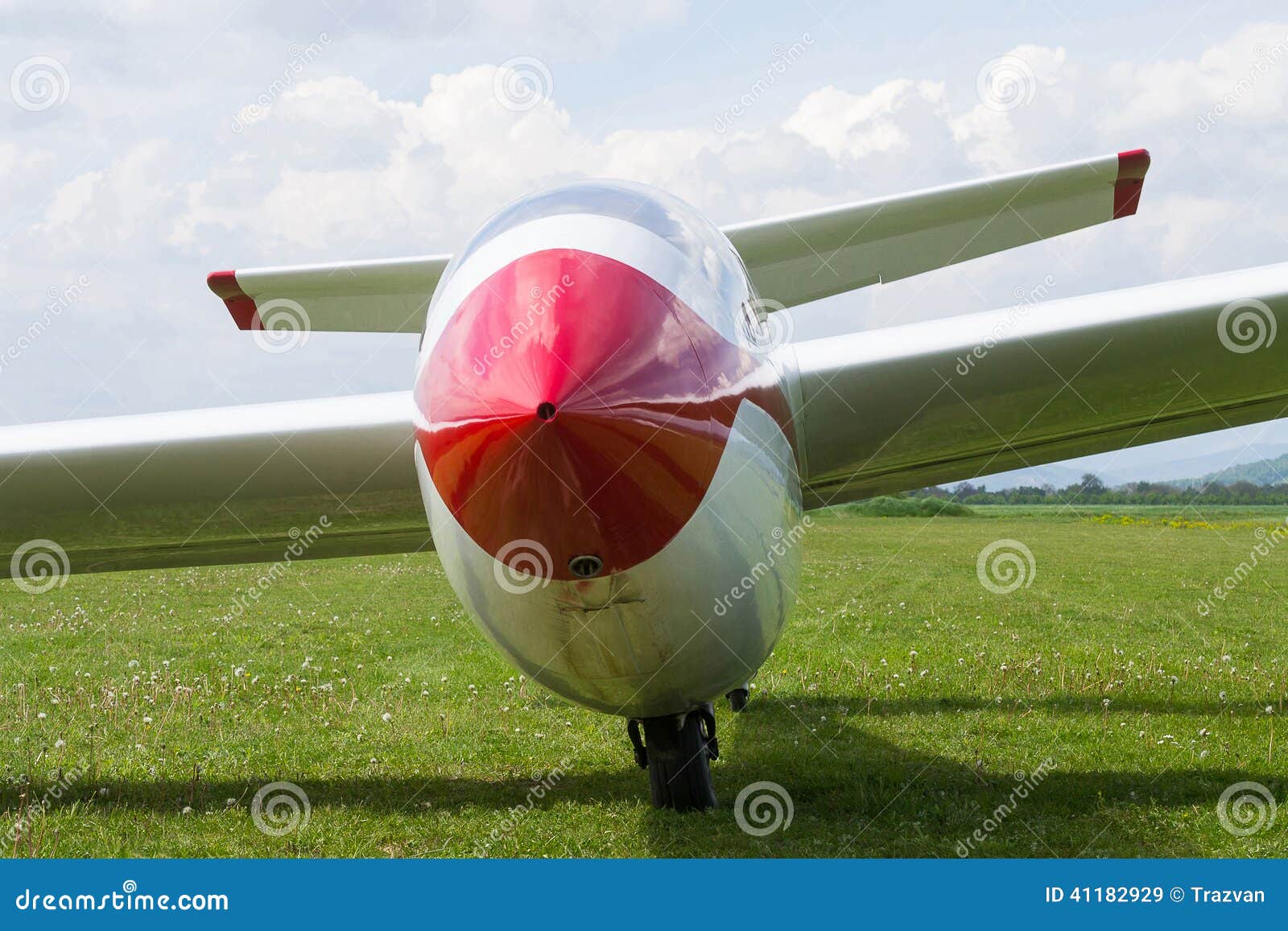 Glider stock image. Image of landing, aircraft, clouds - 41182929