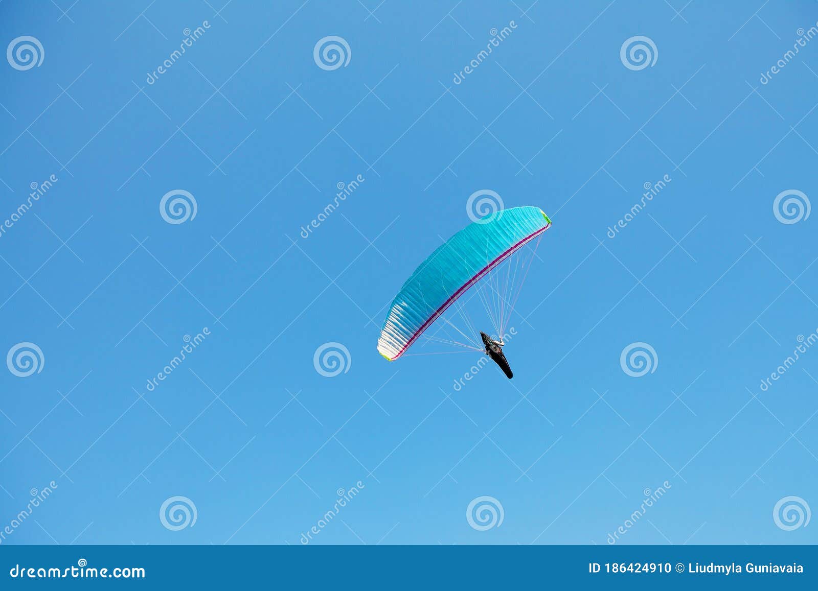 Glider Pilot Flying on Glider. Skydiving Flying Stock Photo - Image of ...