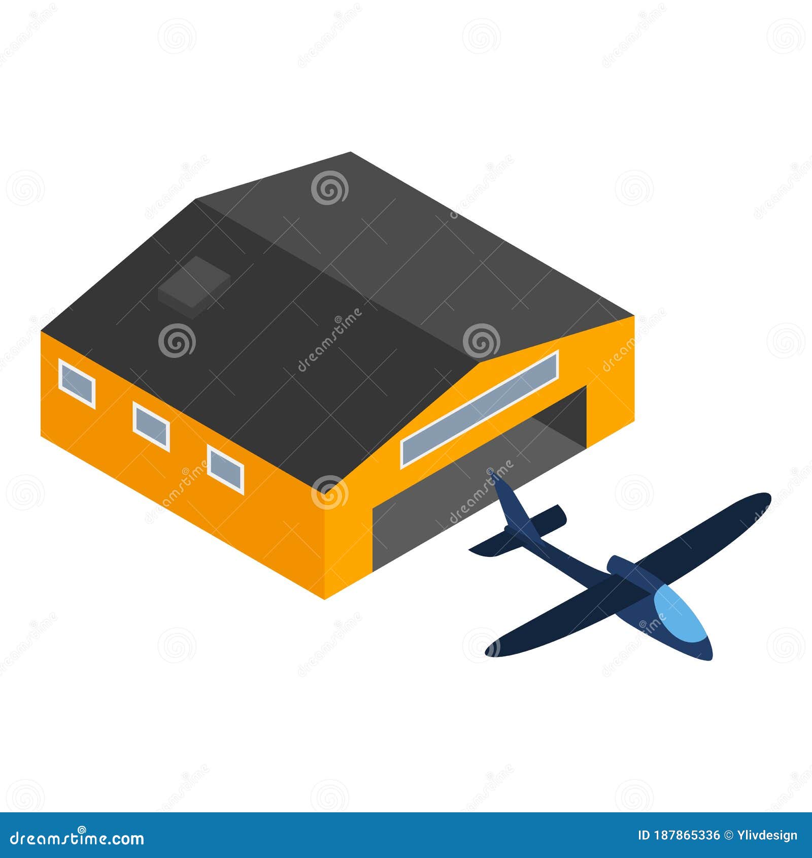 Glider Plane Icon, Isometric Style Stock Vector - Illustration of ...