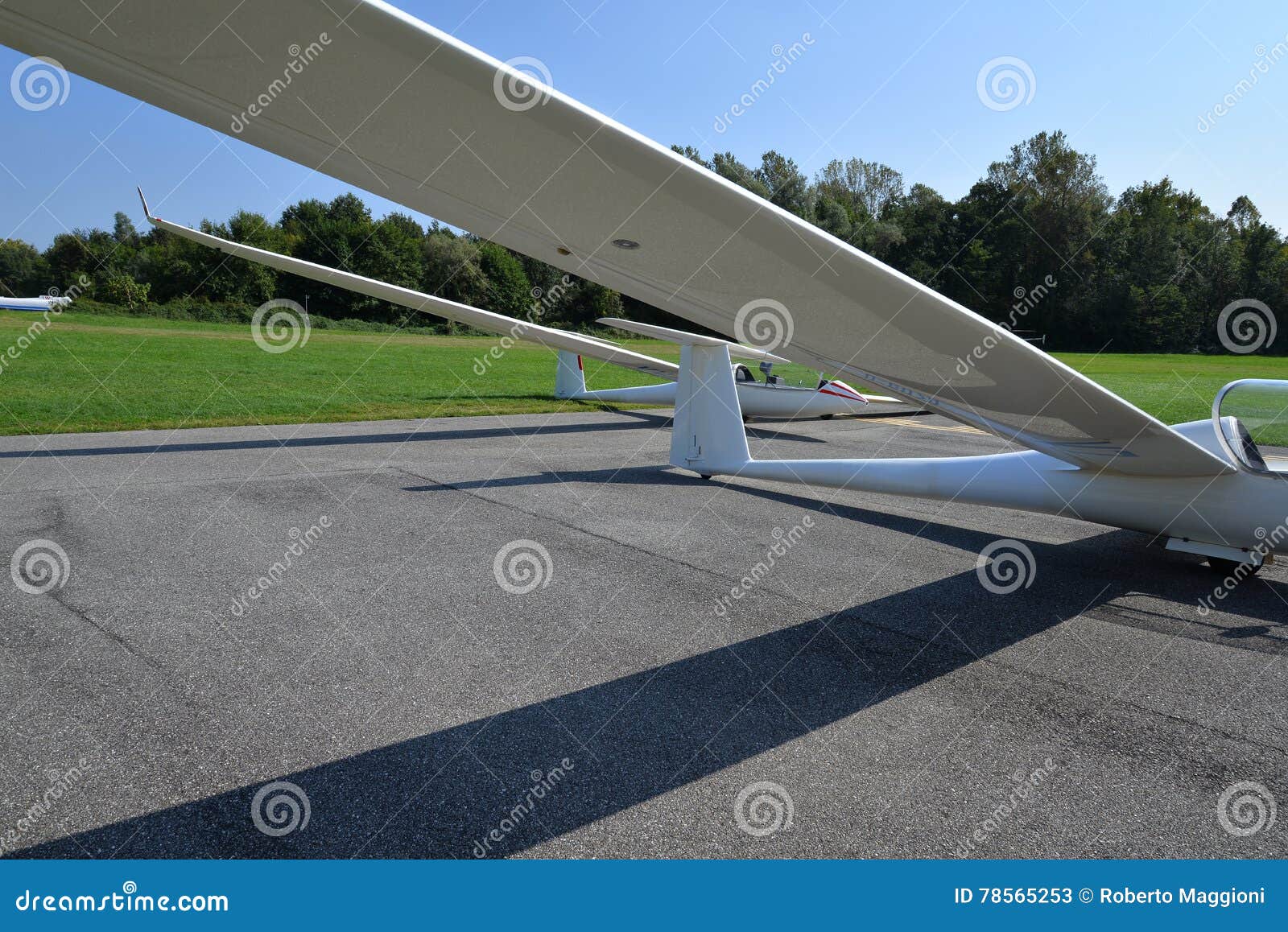 Glider Planes Wing and Fuselage View Detail Stock Image - Image of ...