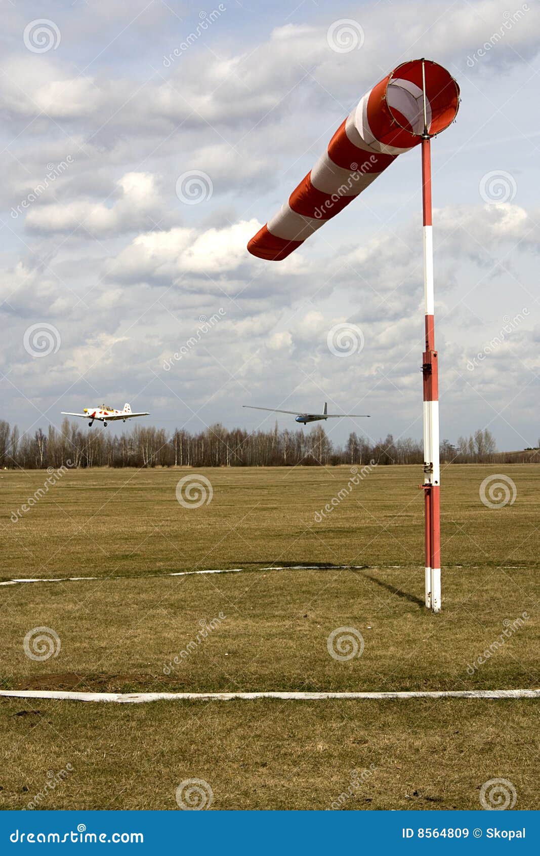 Glider Pulled By Motor Aircraft Stock Photo | CartoonDealer.com #143493348