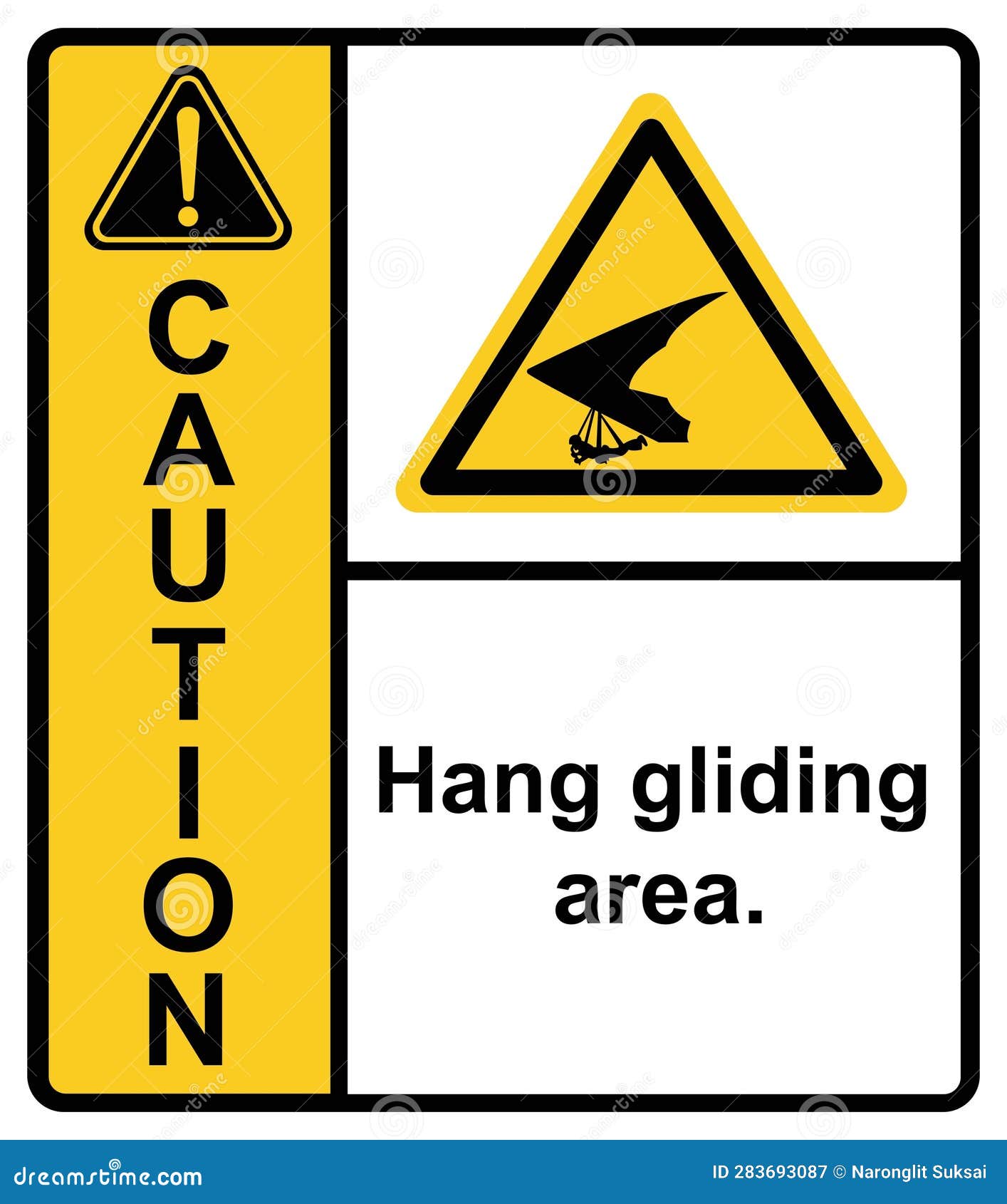 Glider Sports. Hang Gliding Area Stock Vector - Illustration of high ...